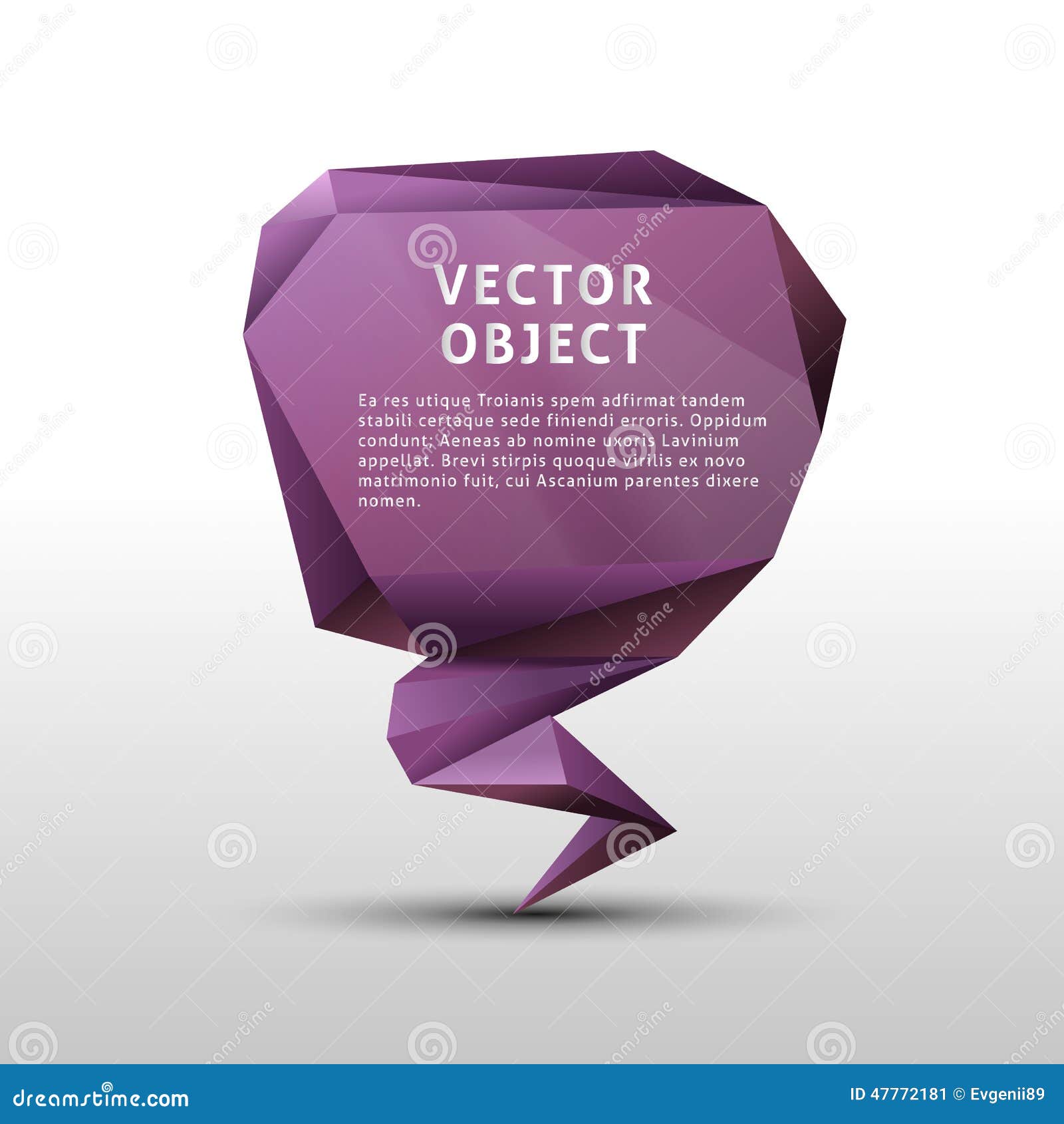 Polygon Abstract Geometric Object. Triangulation Stock Vector ...