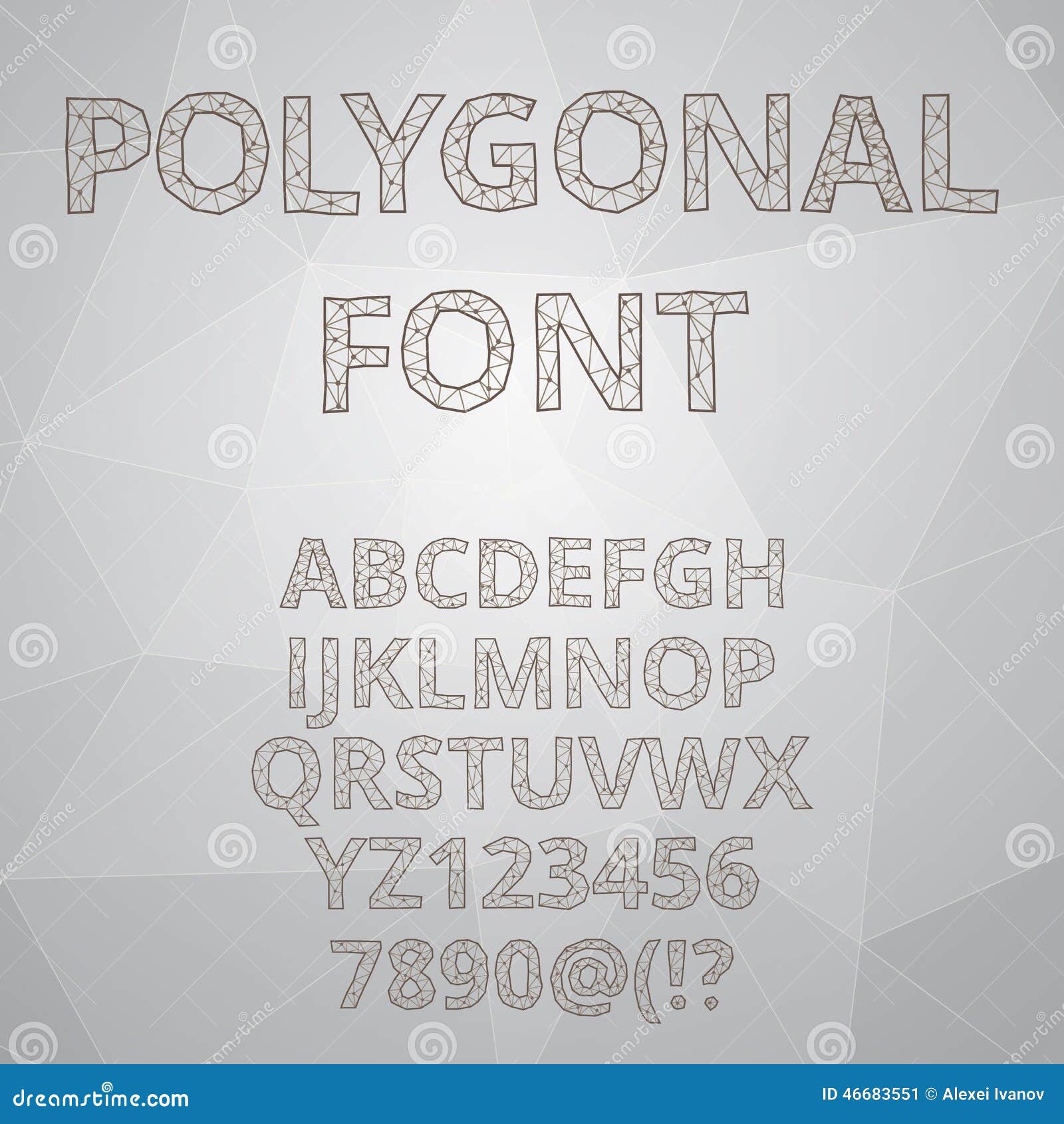 Polygon Alphabet Font Style. Vector Illustration. Stock Illustration ...