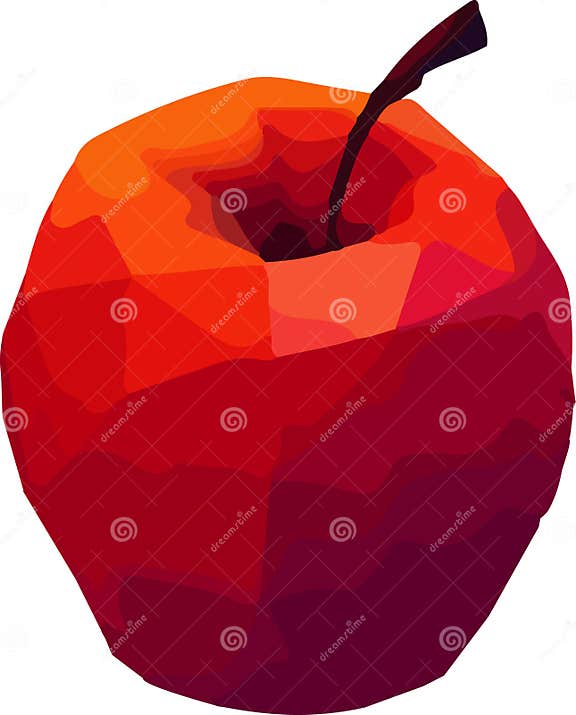 Polygon Apple - Low Poly Apple Stock Vector - Illustration of isolated ...
