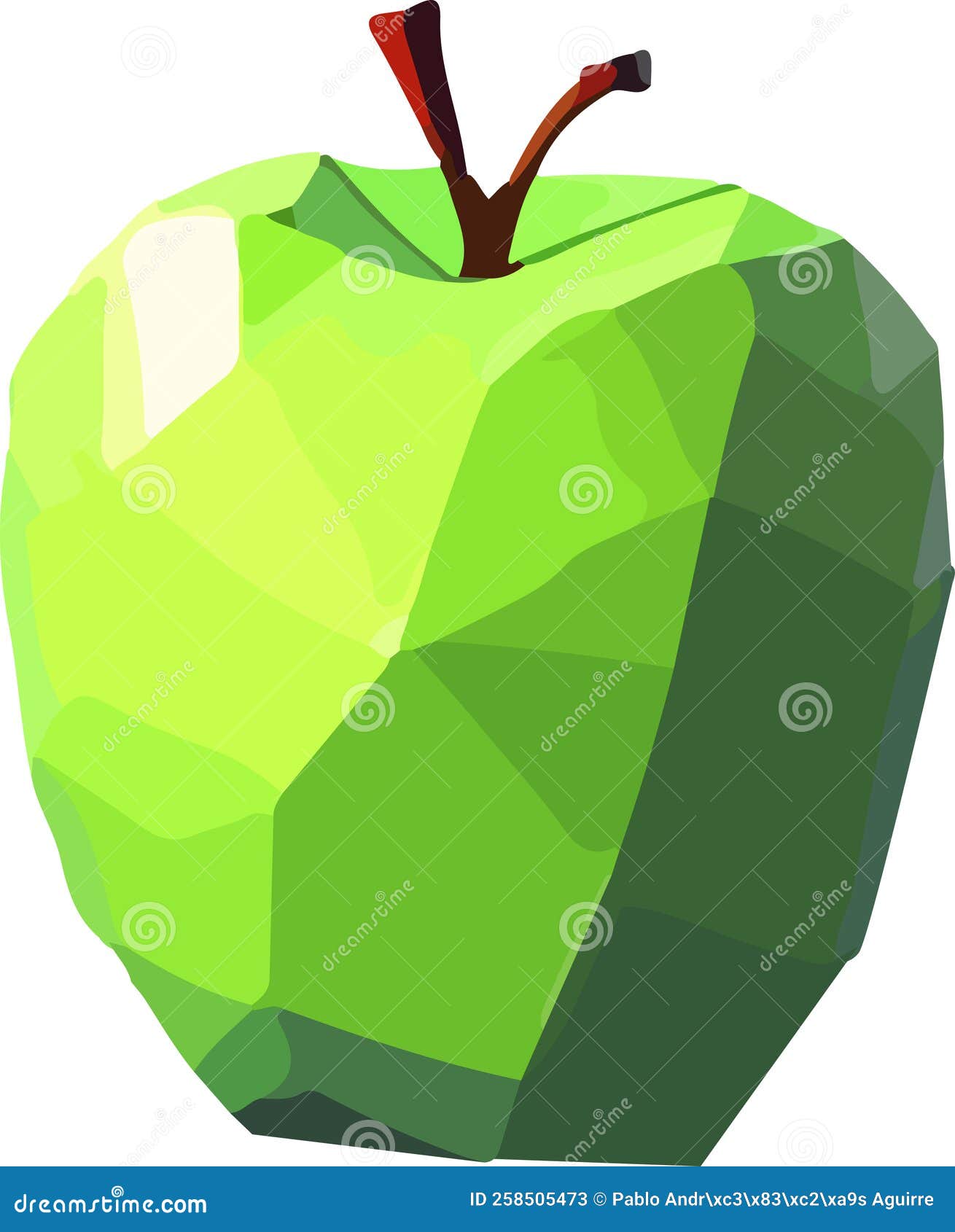 Polygon Apple - Low Poly Apple Stock Vector - Illustration of food ...