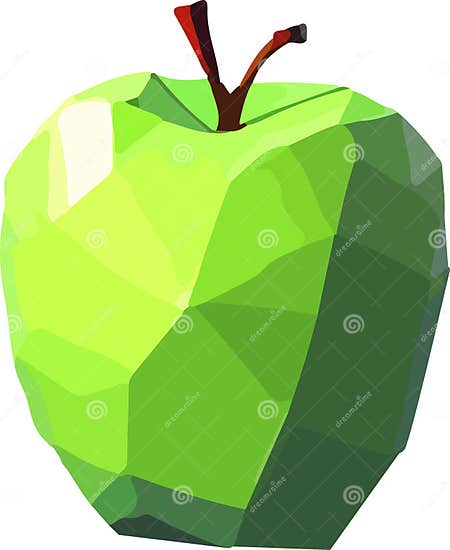 Polygon Apple - Low Poly Apple Stock Vector - Illustration of food ...