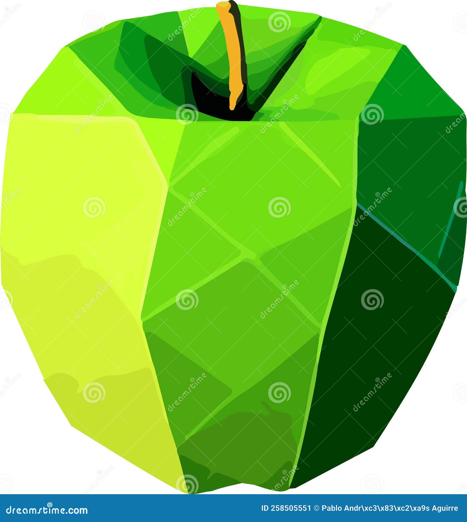 Polygon Apple - Low Poly Apple Stock Vector - Illustration of style ...