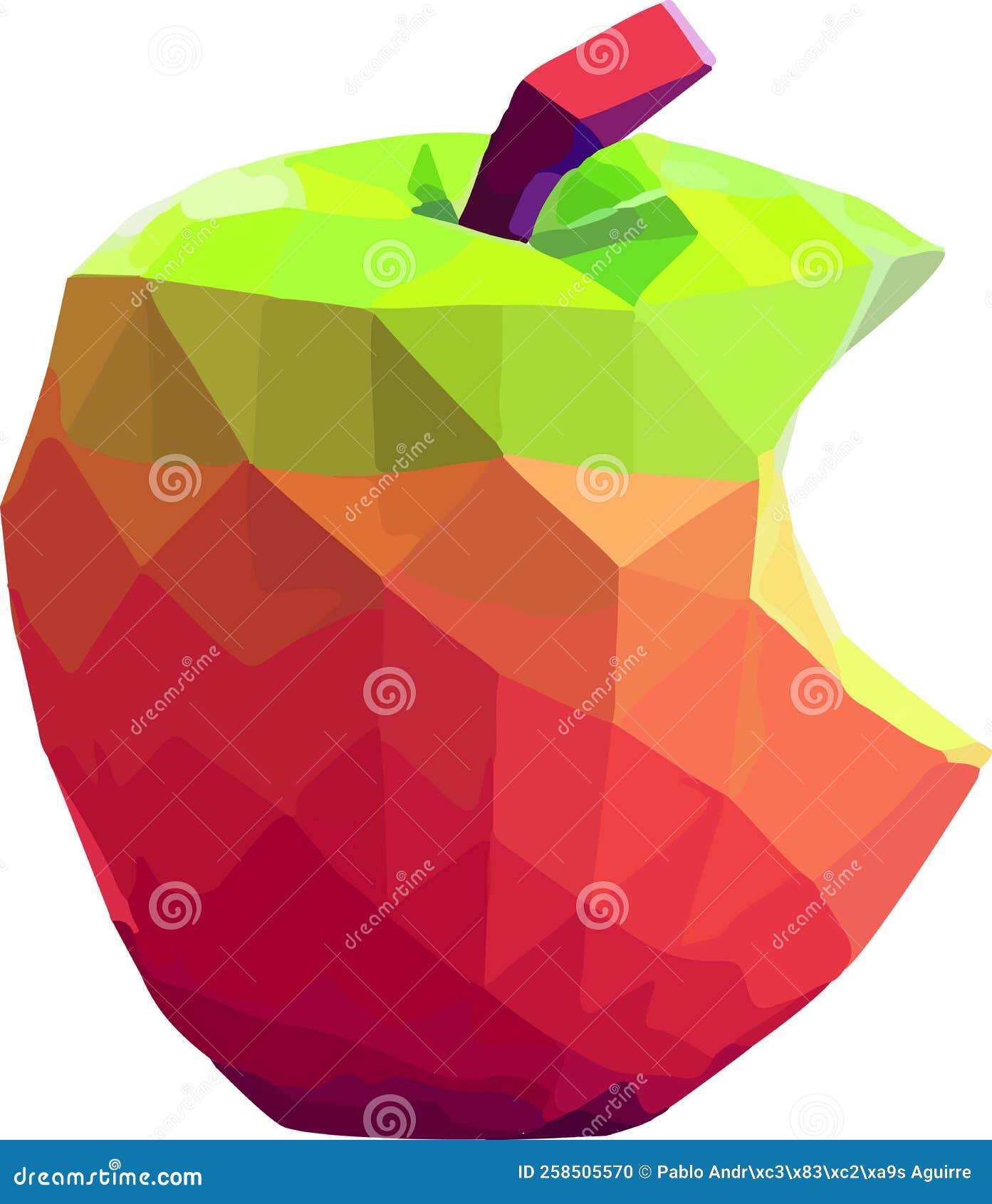 Polygon Apple - Low Poly Apple Stock Vector - Illustration of food ...