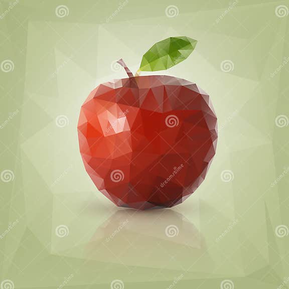 Polygon Apple stock vector. Illustration of stylized - 37051586