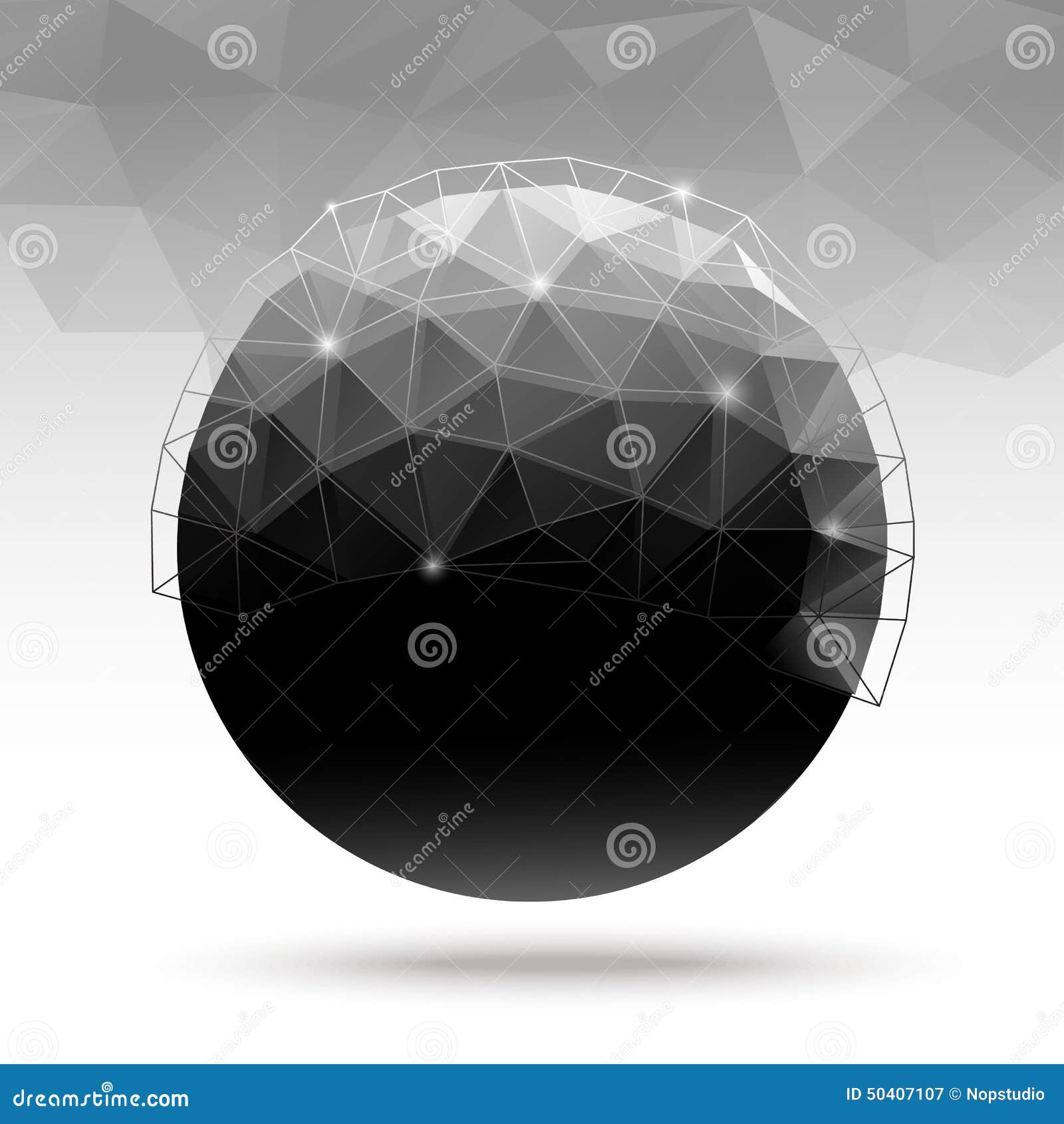 Polygon Ball stock vector. Illustration of creative, light - 50407107