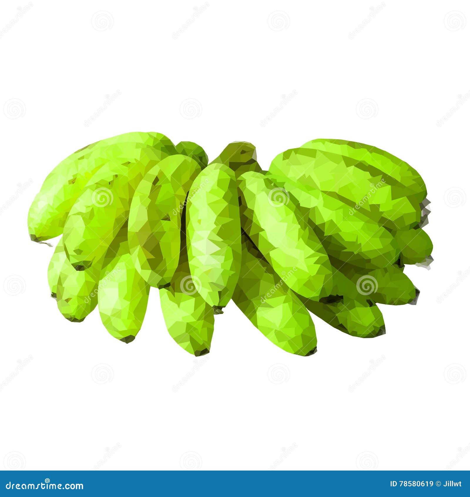 Polygon banana stock illustration. Illustration of natural - 78580619