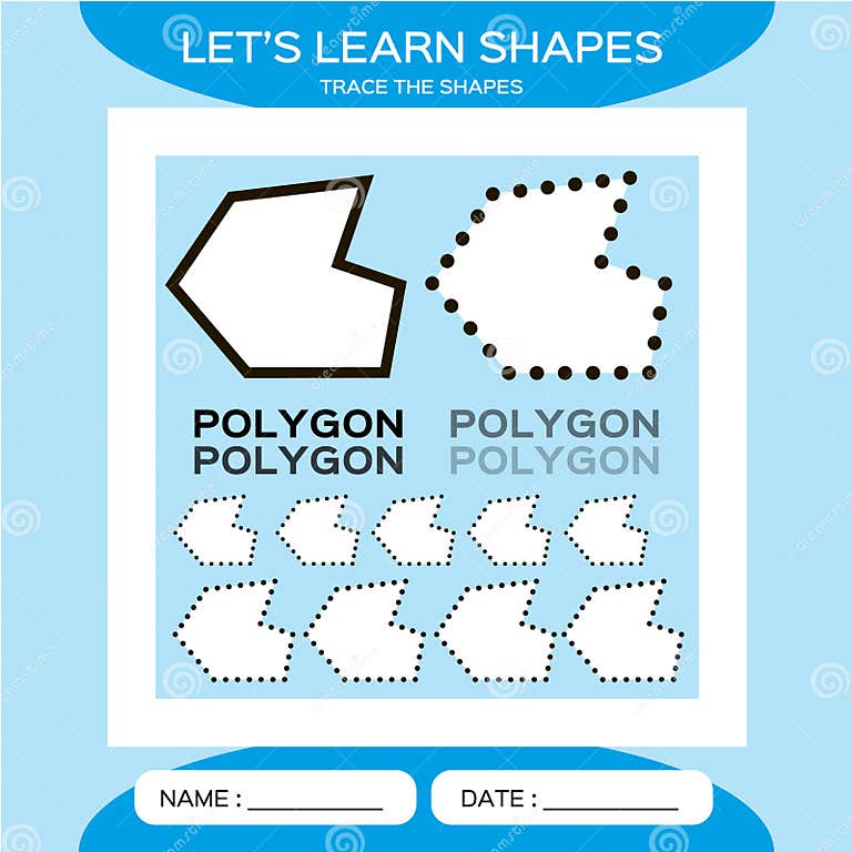 Polygon. Basic Geometric Shapes. Elements for Children. Learn Shapes ...