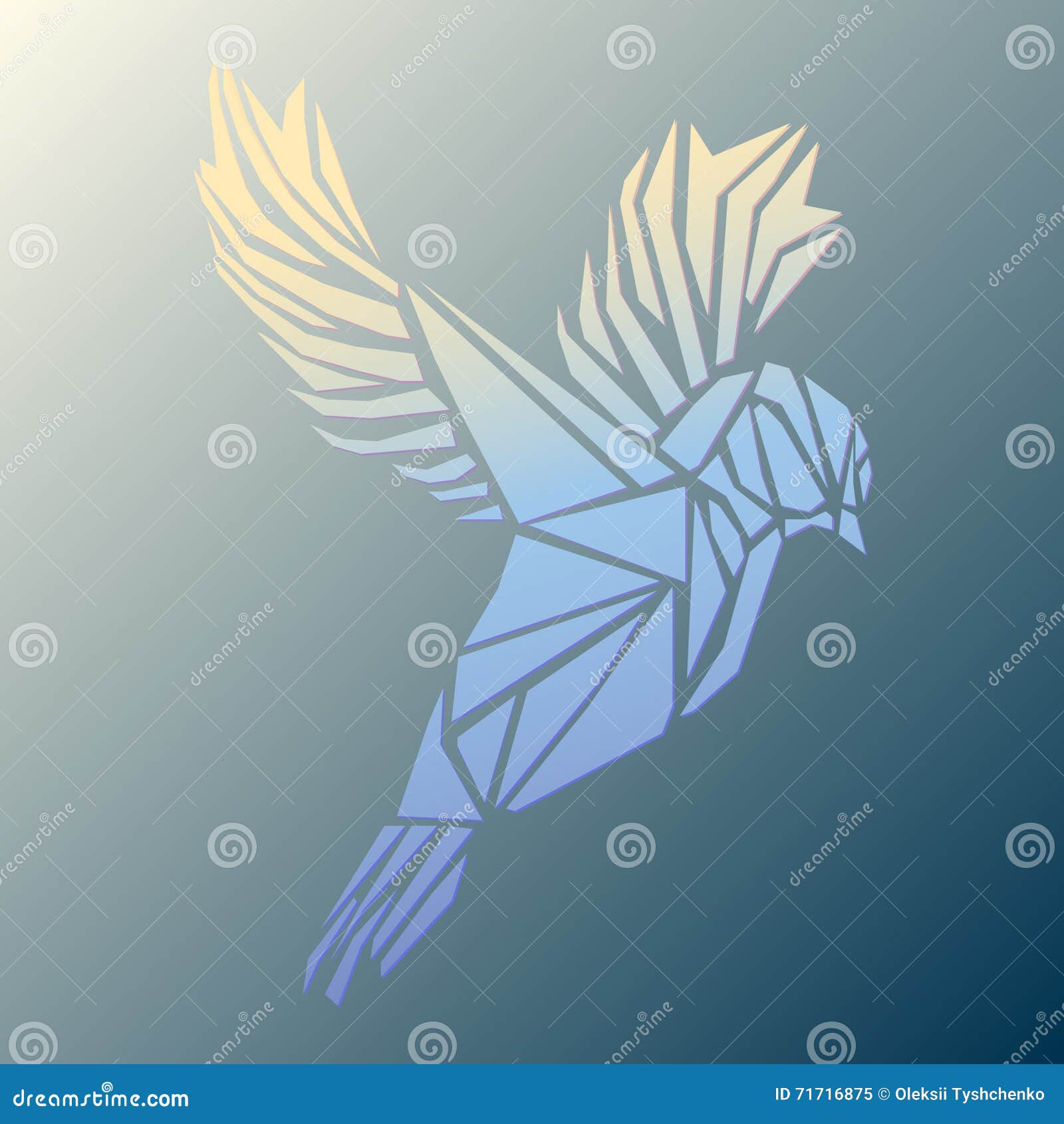 Polygon bird stock illustration. Illustration of triangle - 71716875