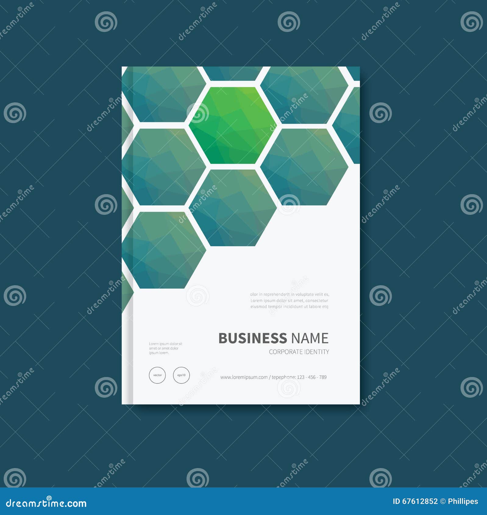 Polygon book cover design stock illustration. Illustration of notebook ...