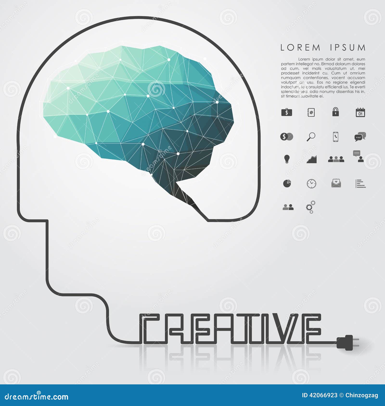 AI Brain Creative Symbol Concept. Smart Chip, Neural Network, Robot ...