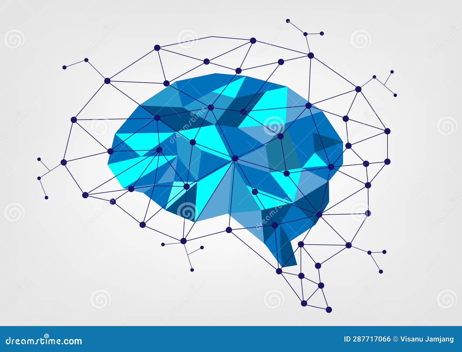 Polygon Brain Vector Picture, Polygon Brain Background Picture Stock ...