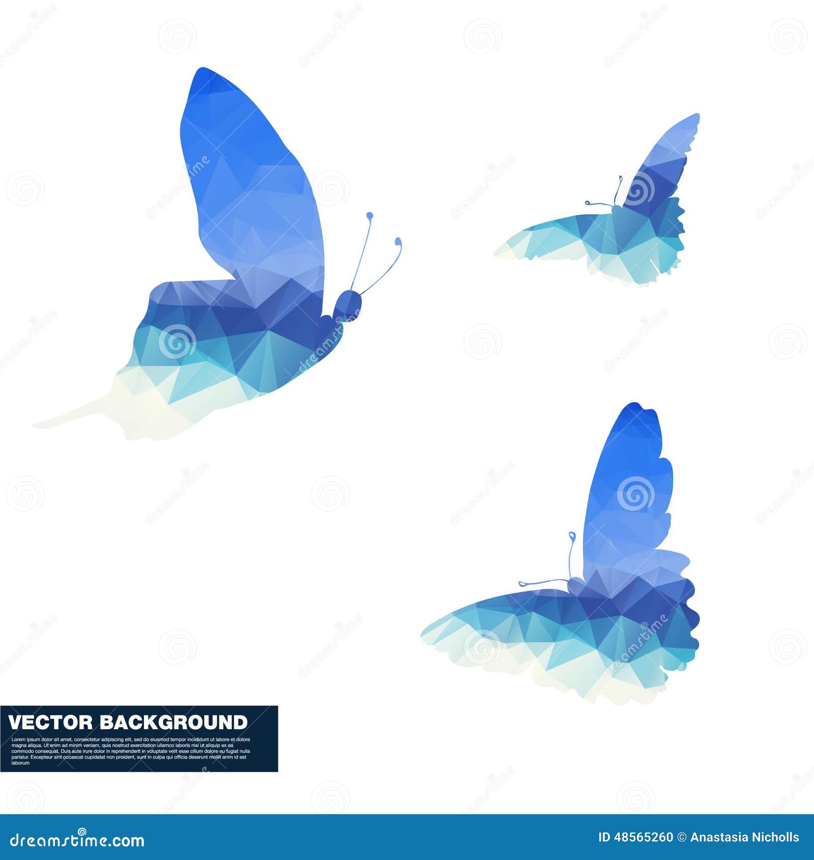 Polygon Butterfly and Abstract Background. Stock Vector - Illustration ...