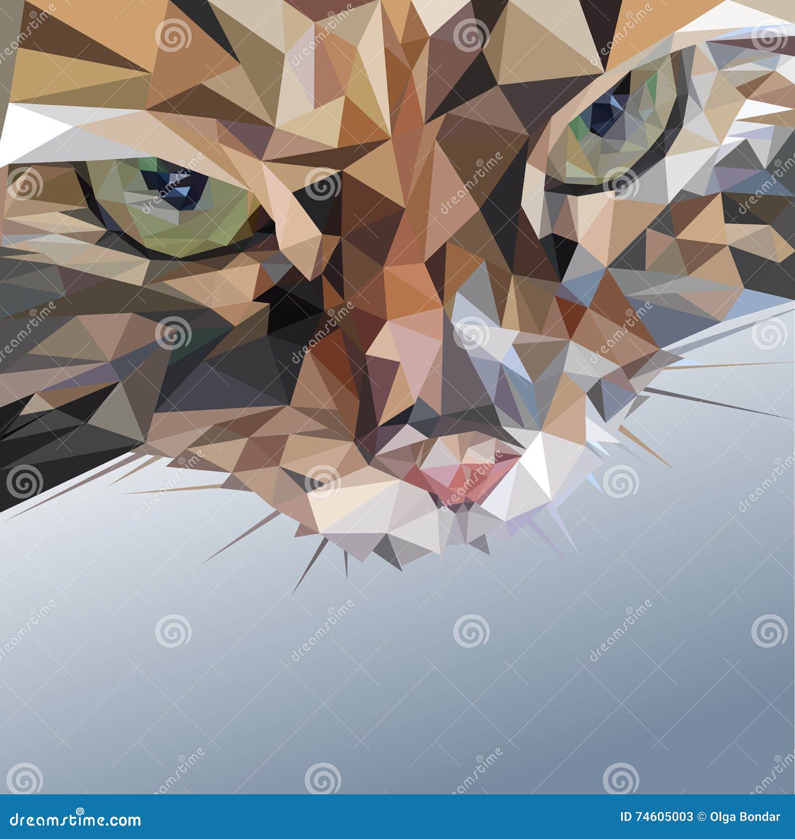 Polygon cat stock vector. Illustration of decorative - 74605003