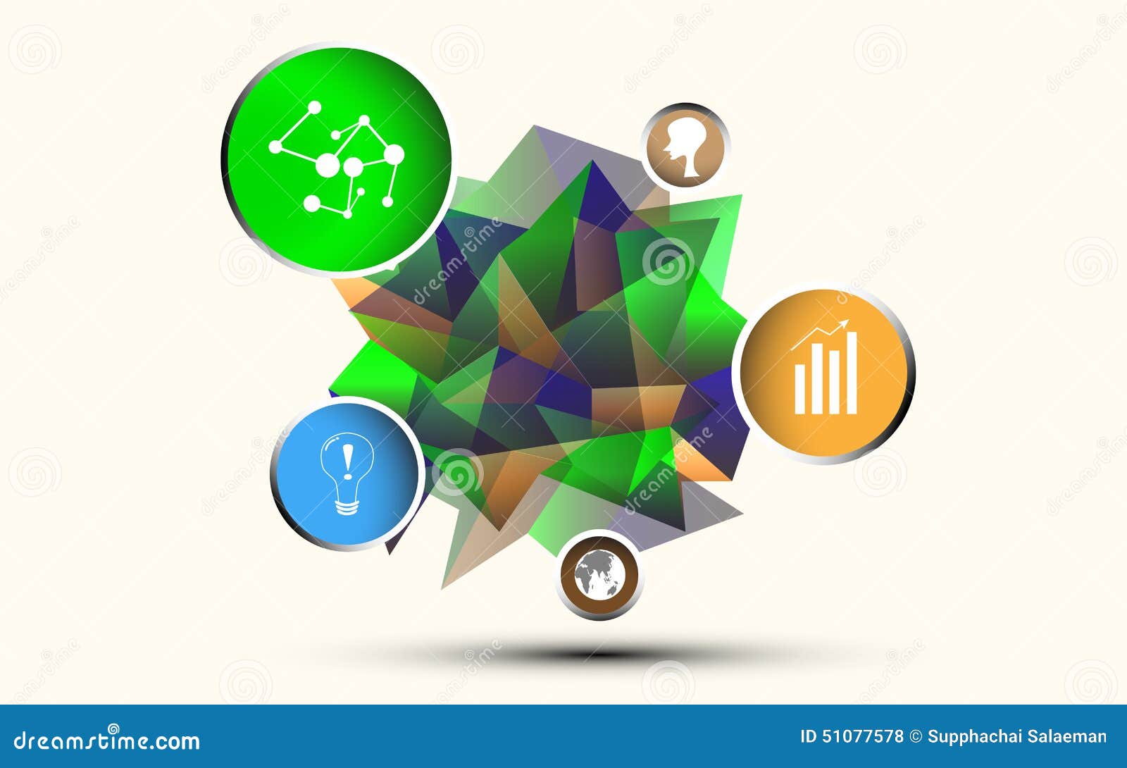 Polygon Choice Option and Icon Stock Vector - Illustration of profit ...