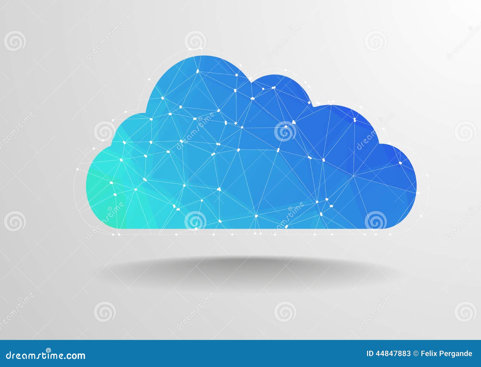 Polygon cloud stock illustration. Illustration of paper - 44847883