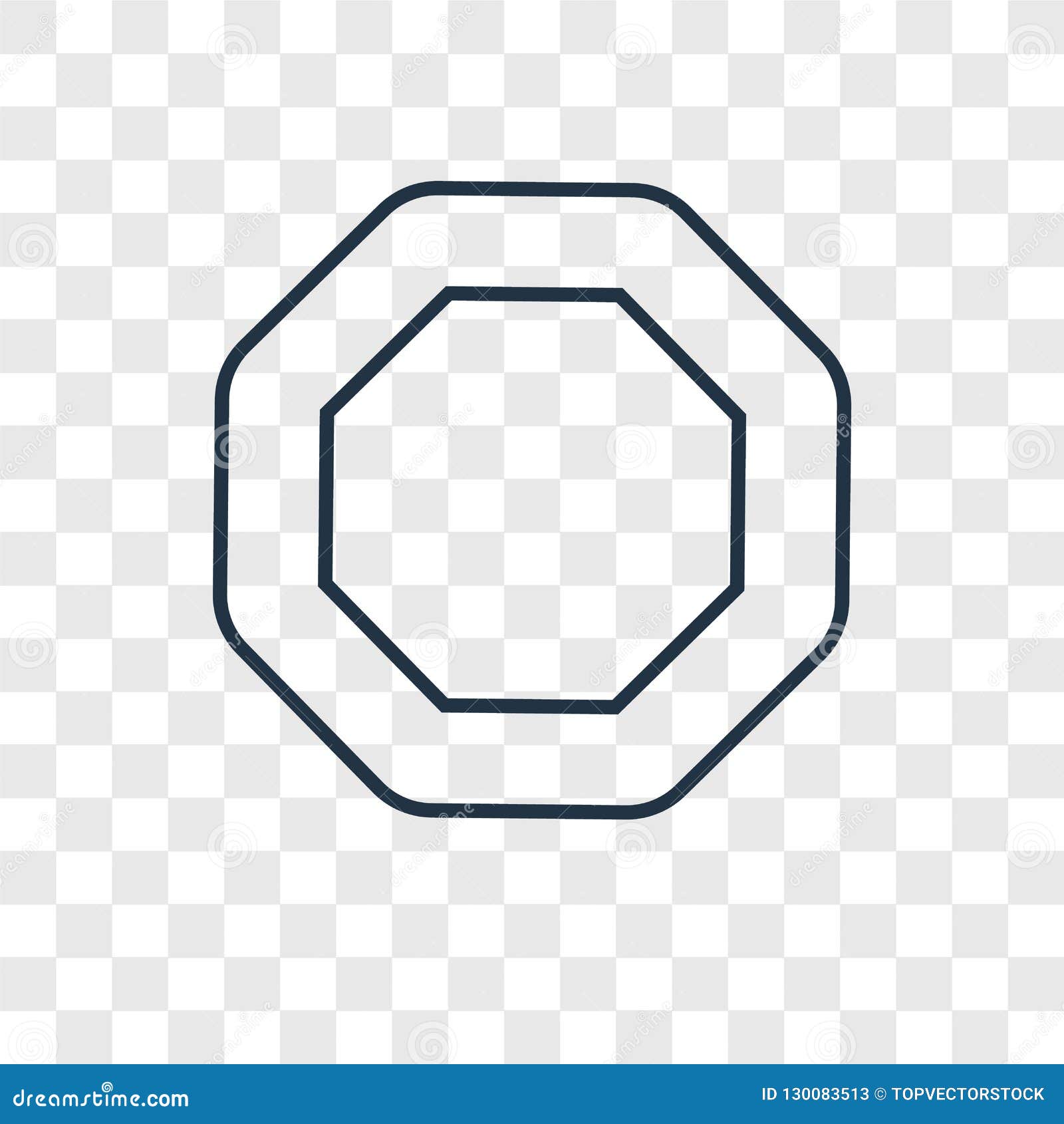 Polygon Concept Vector Linear Icon Isolated on Transparent Background ...