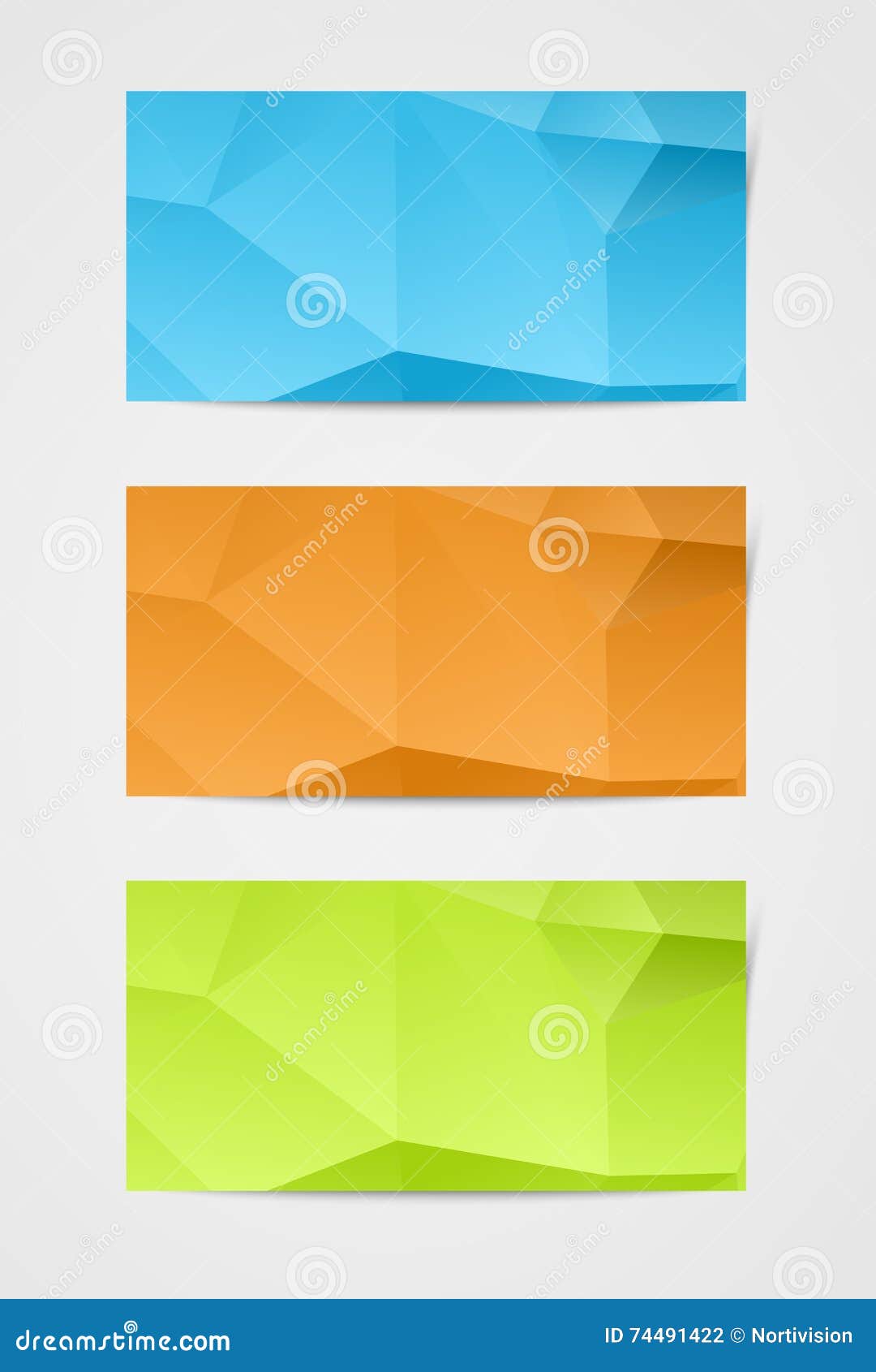 Polygon crystal banners stock vector. Illustration of graphic - 74491422