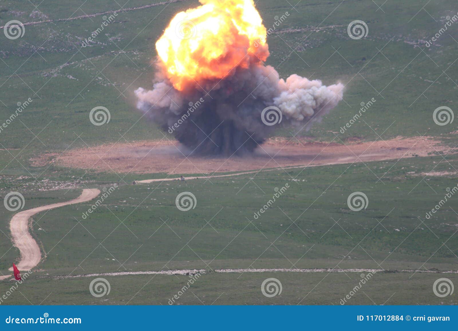 Destroying Dangerous Explosives Stock Photo - Image of color, fireball ...