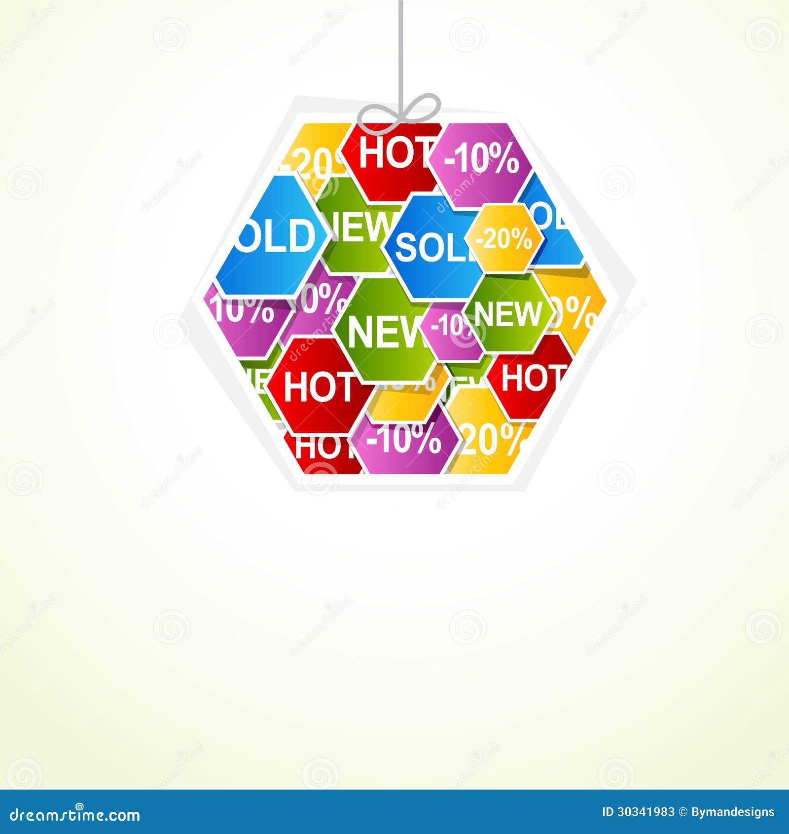 Polygon discount stock vector. Illustration of offer - 30341983