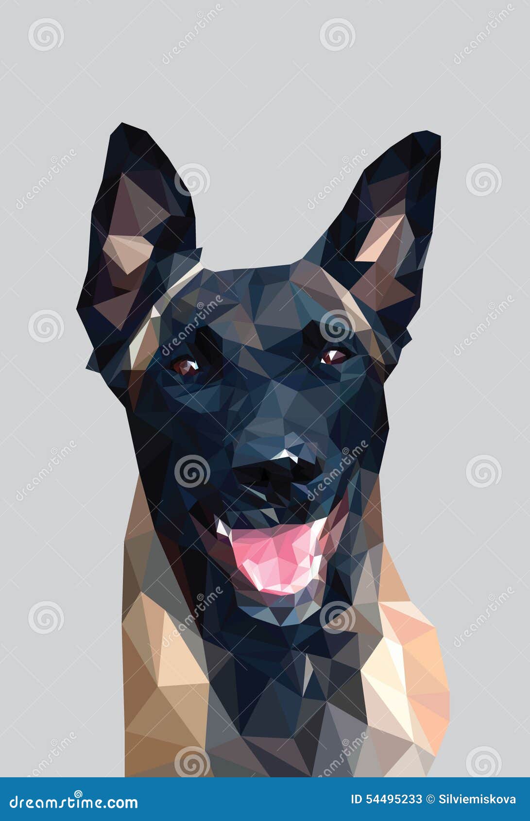 Polygon dog stock vector. Illustration of polygon, colorful - 54495233