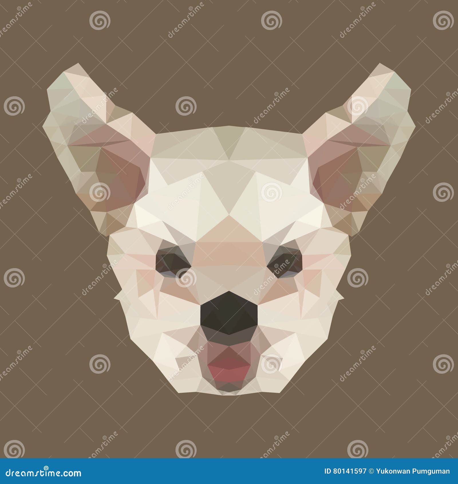 Polygon Dog Head. Poly Low Animal. Polygonal Isolated Vector Stock ...