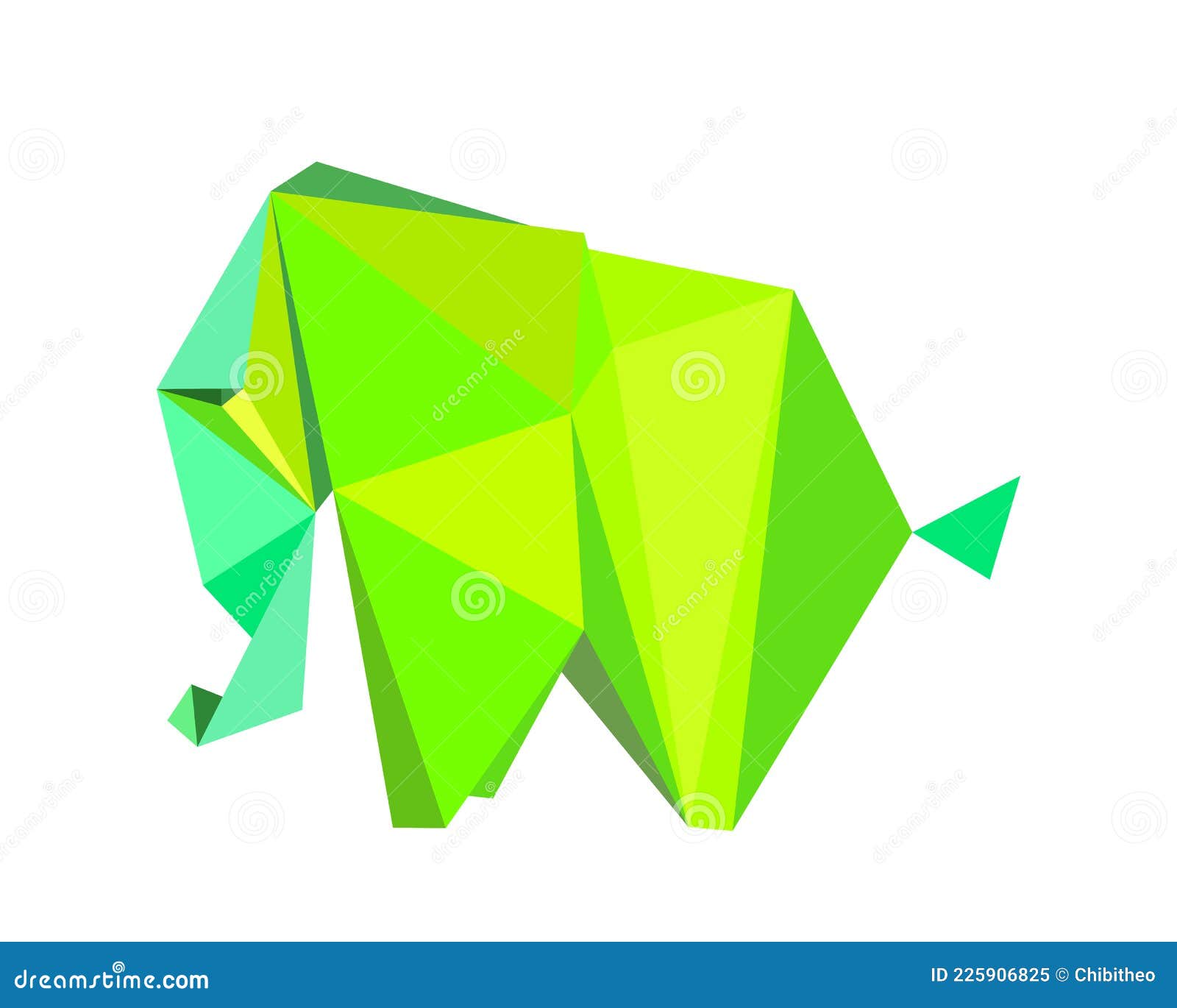 Polygon Elephant Art Image. Vector Illustration Stock Vector ...