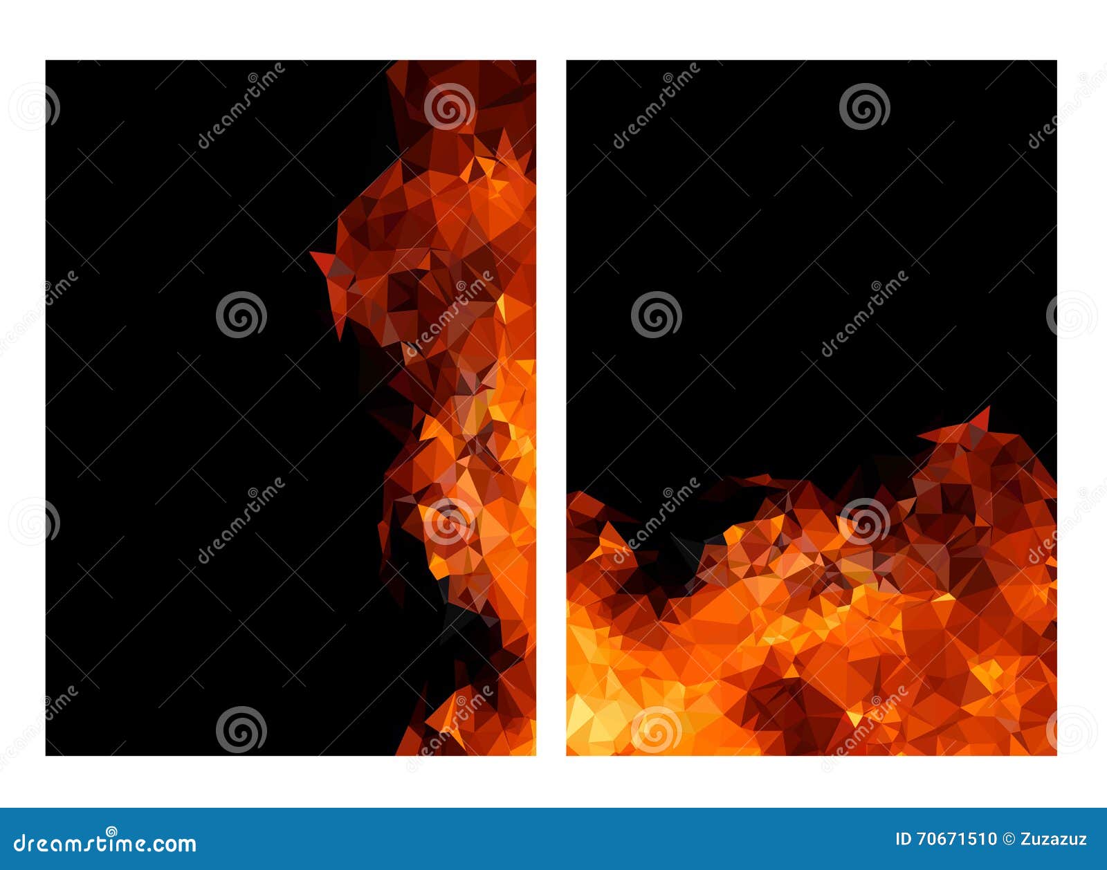 Polygon Fire Layout Paper Concept Stock Vector - Illustration of banner ...