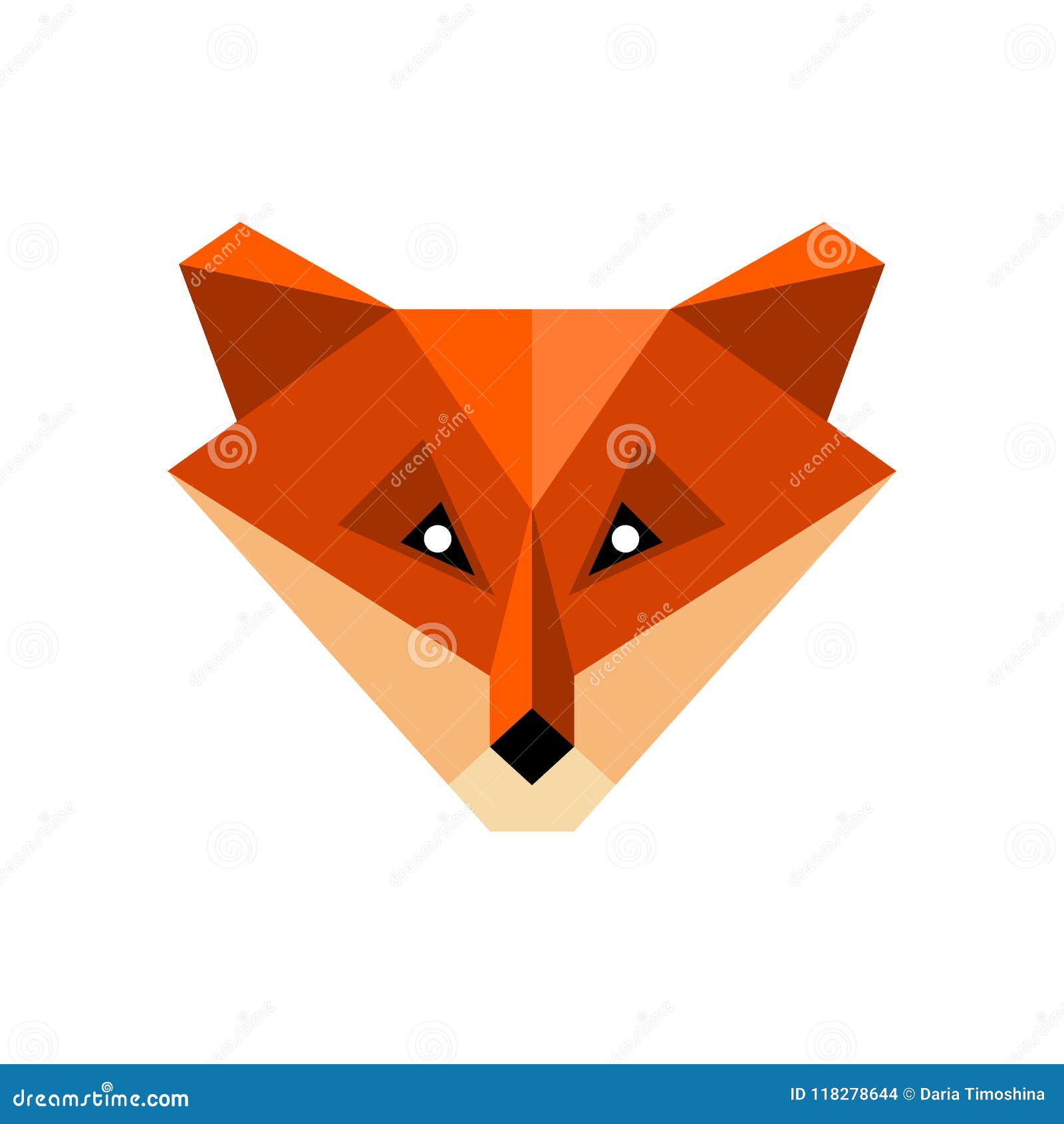 Polygon fox icon stock vector. Illustration of design - 118278644