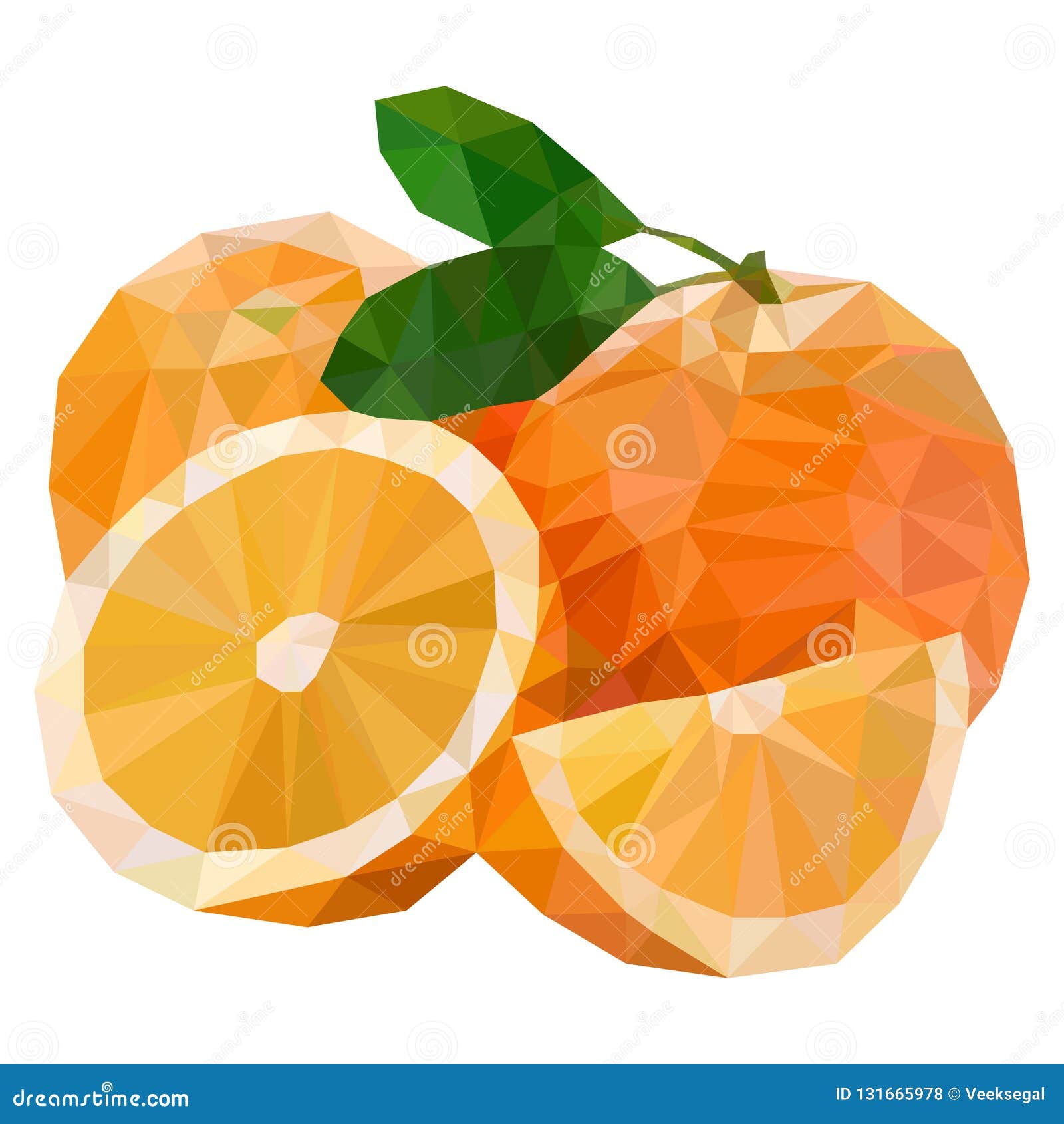 Polygon Fruit Set, Round Frame. Cartoon Vector | CartoonDealer.com ...