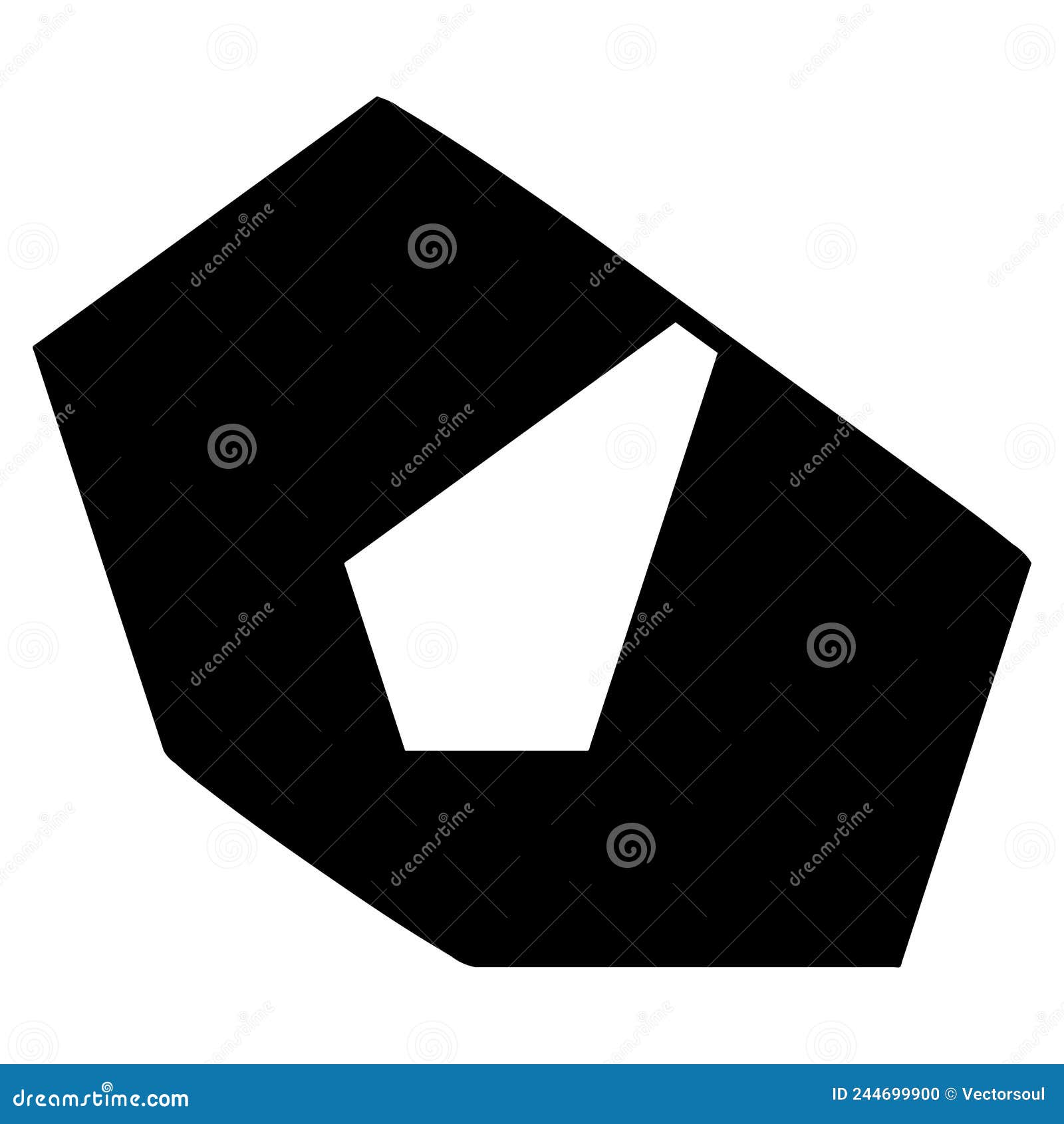 Polygon Geometric Abstract Irregular, Asymmetric Shape Stock Vector ...