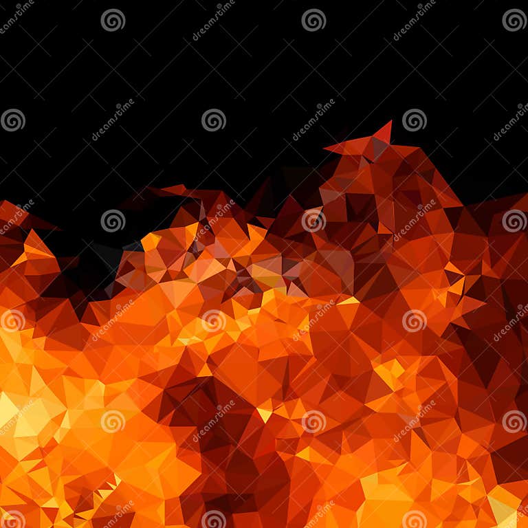 Polygon Geometric Fire Background Stock Vector - Illustration of ...