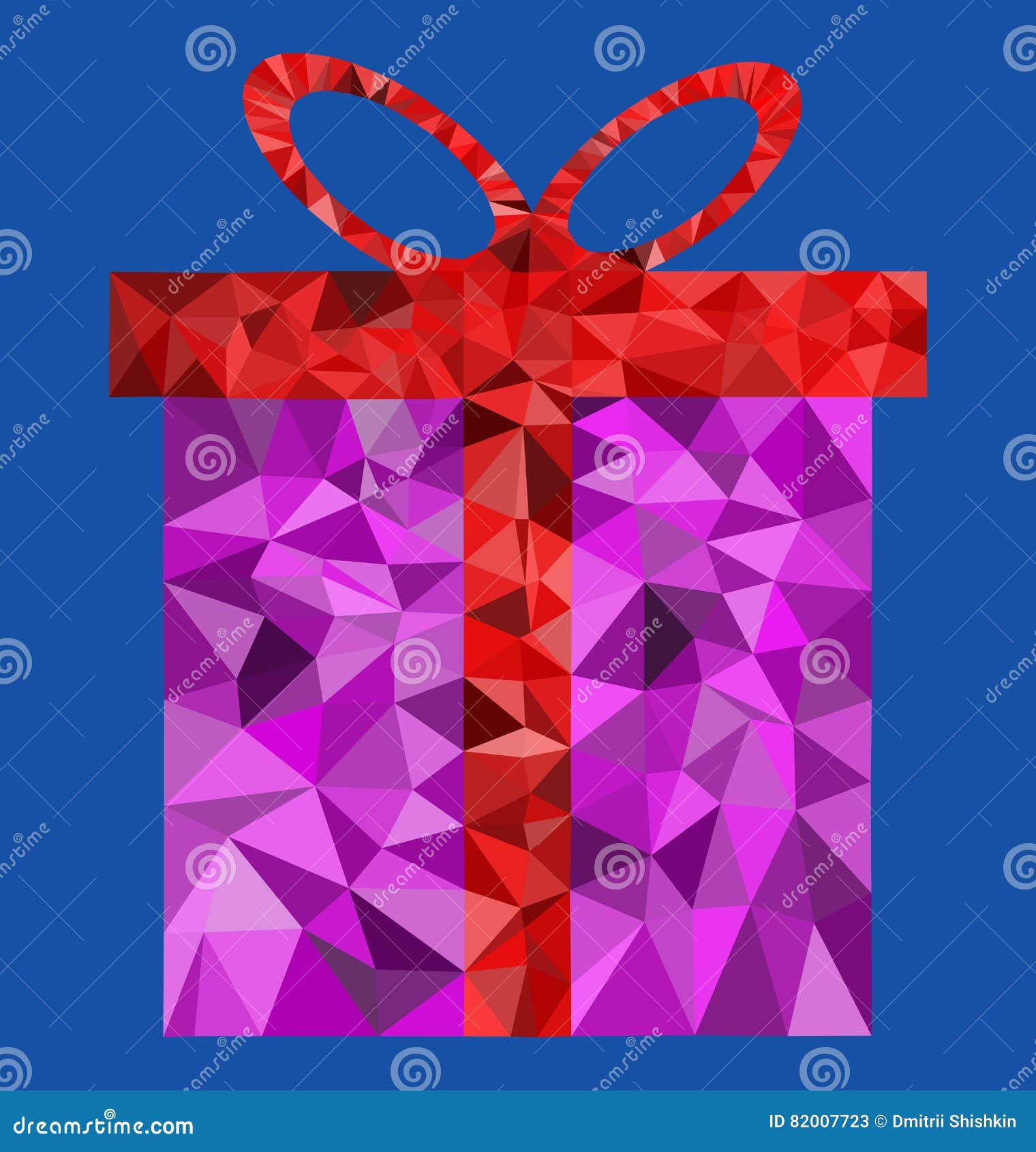 Polygon gift box stock vector. Illustration of geometric - 82007723