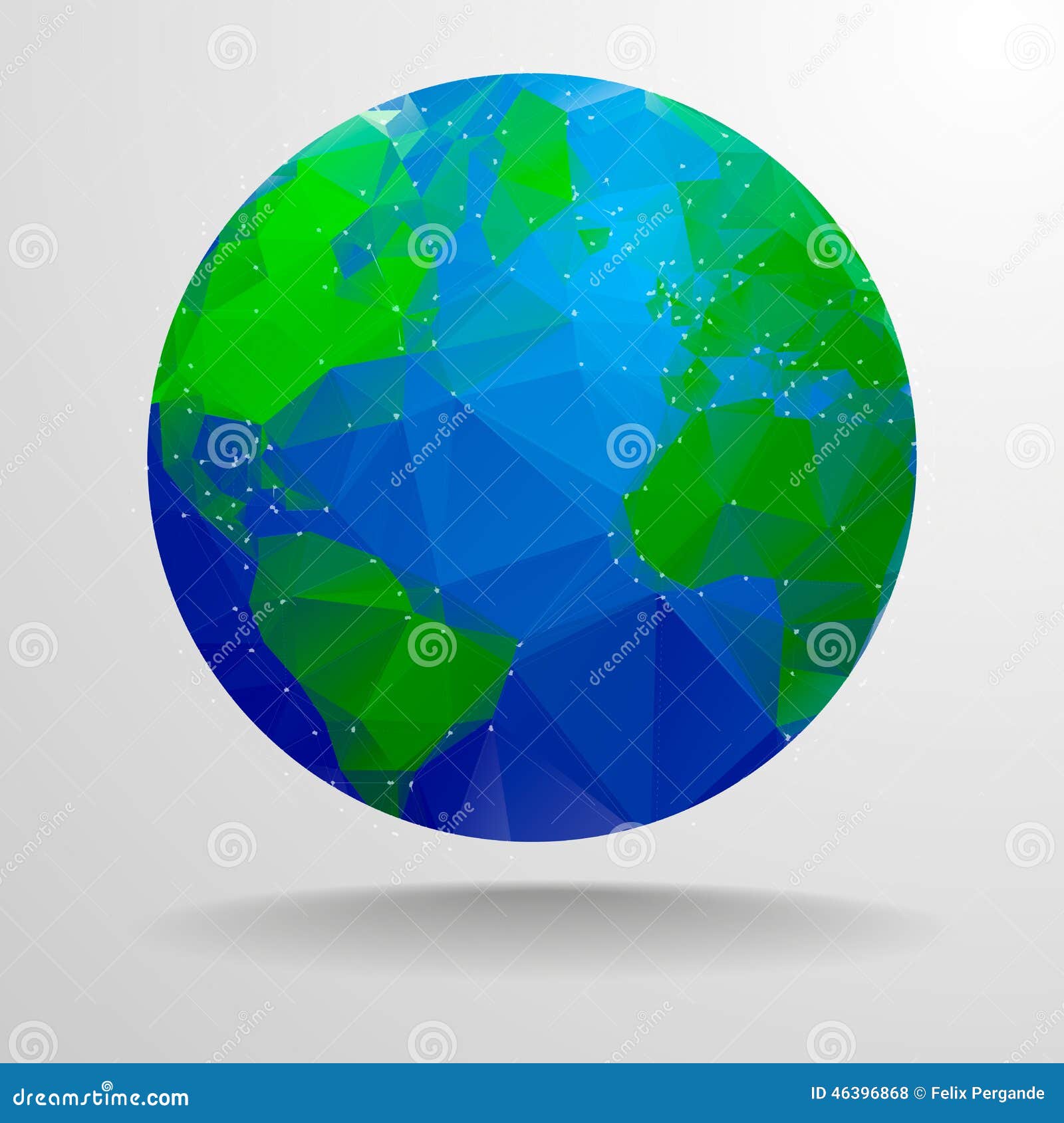 Polygon globe stock illustration. Illustration of creativity - 46396868