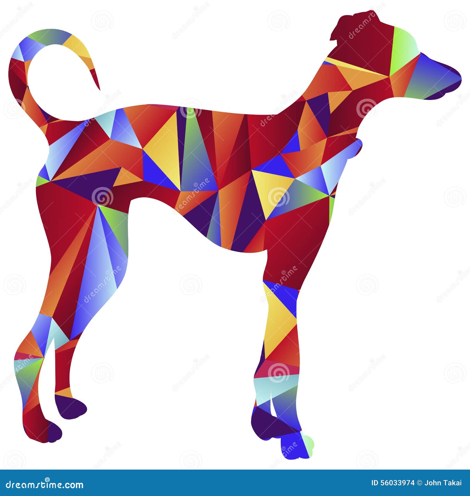 Polygon Greyhound Dog Icon stock vector. Illustration of abstract ...