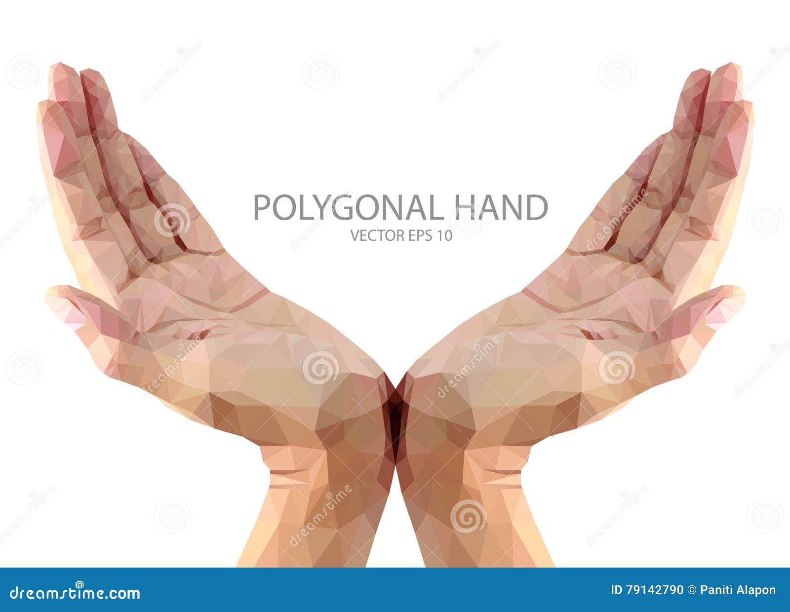 Polygon hand fingers sign stock vector. Illustration of abstract - 79142790