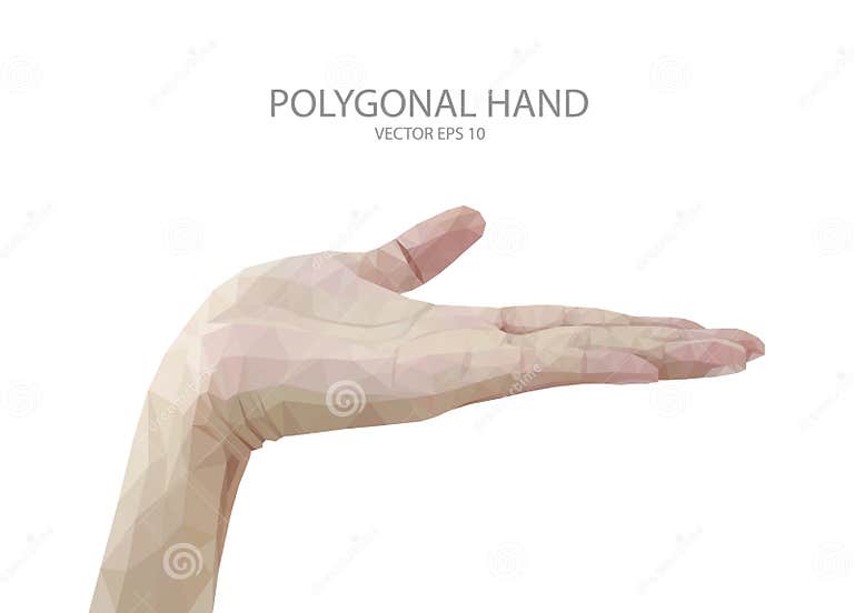 Polygon hand fingers sign stock vector. Illustration of wrist - 79142975