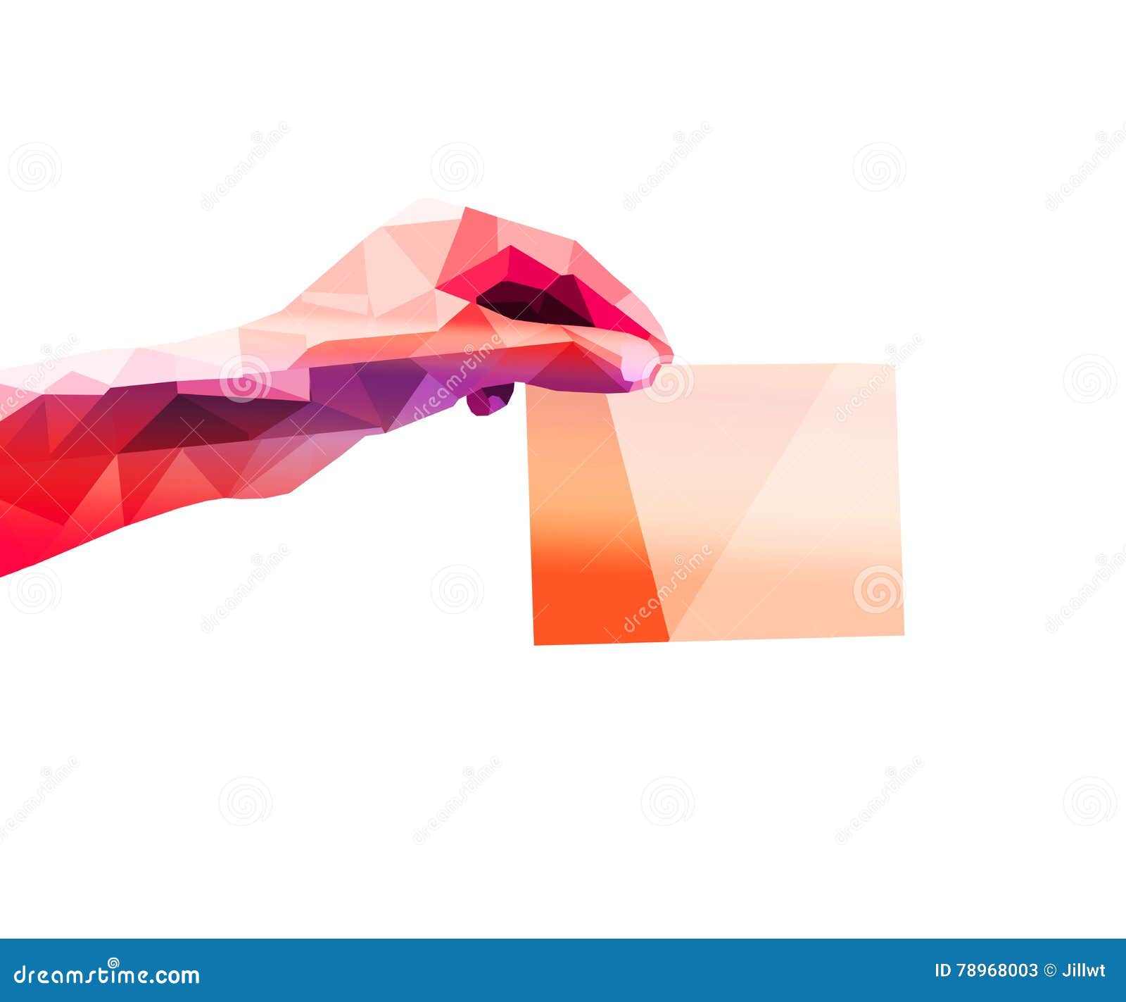 Polygon hand. stock illustration. Illustration of isolated - 78968003