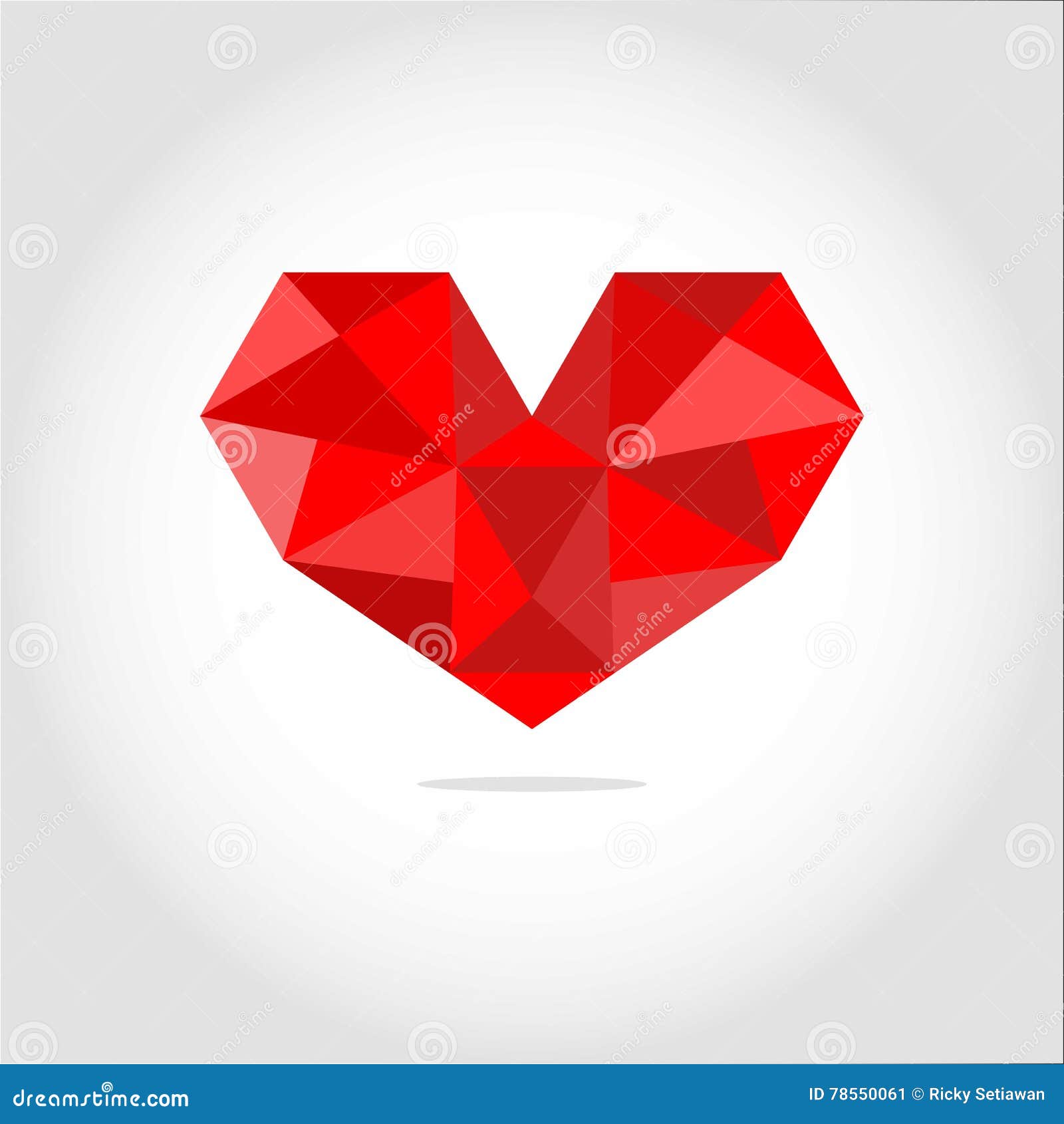 Polygon Heart Shape stock illustration. Illustration of sign - 78550061