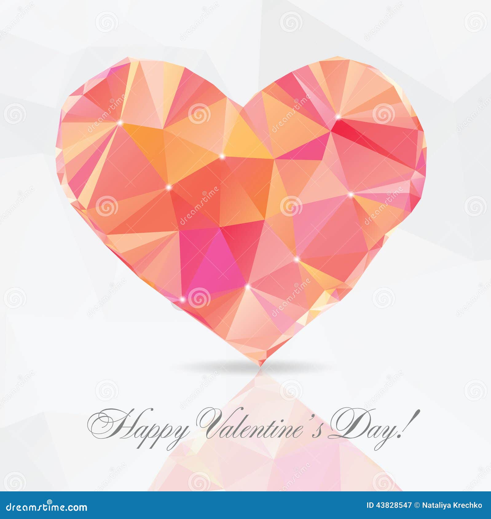 Polygon Heart - Vector Illustration Stock Vector - Illustration of ...