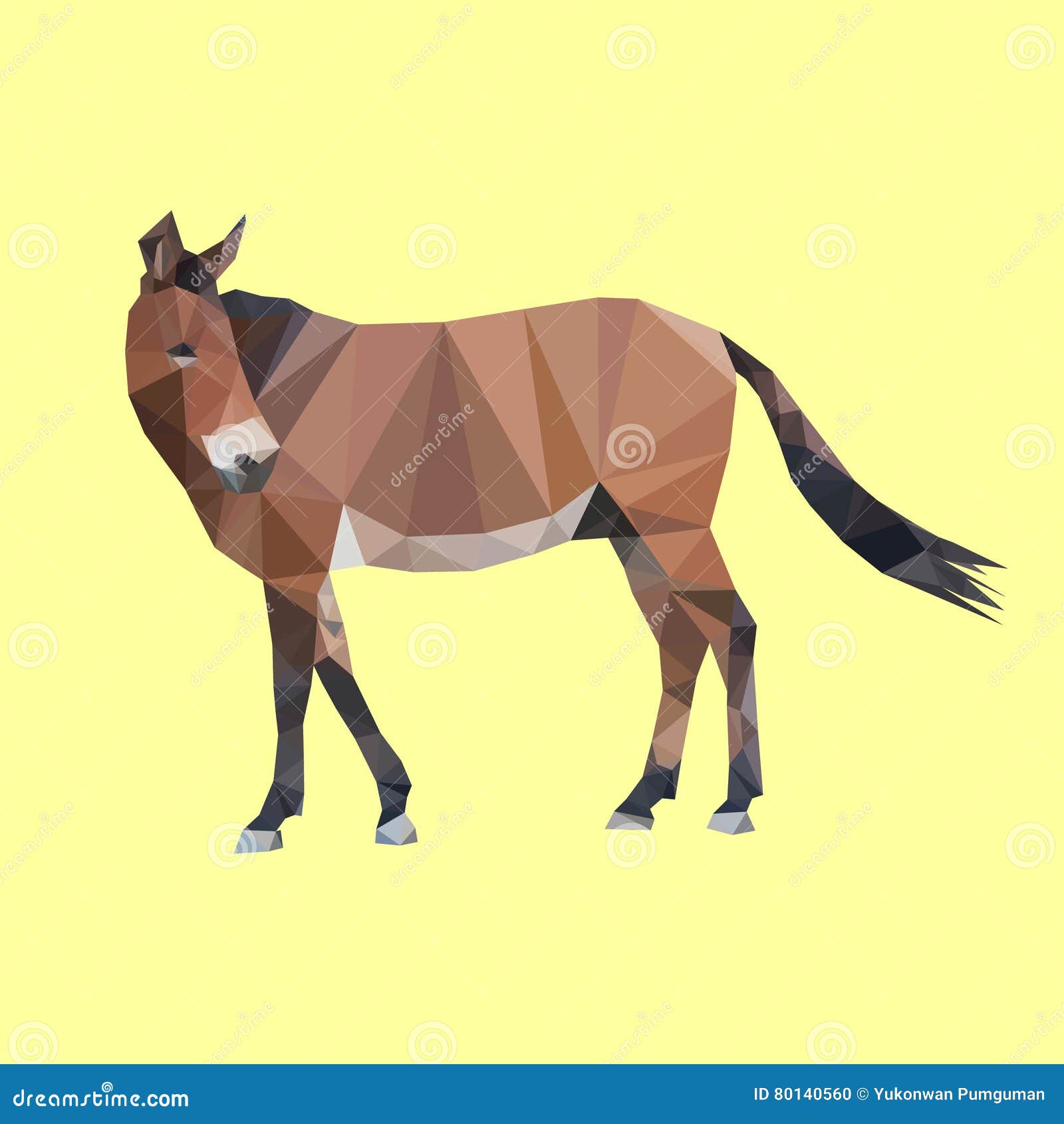 Polygon Horse. Poly Low Animal. Polygonal Isolated Vector Stock Vector ...