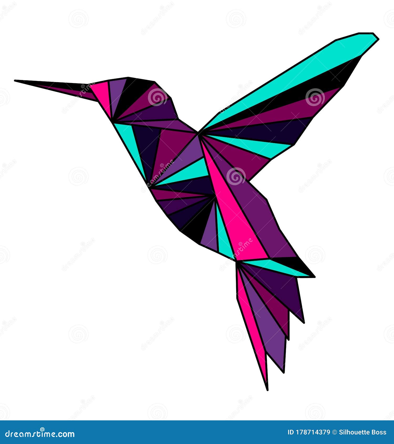 Polygon Hummingbird Illustration Stock Illustration - Illustration of ...