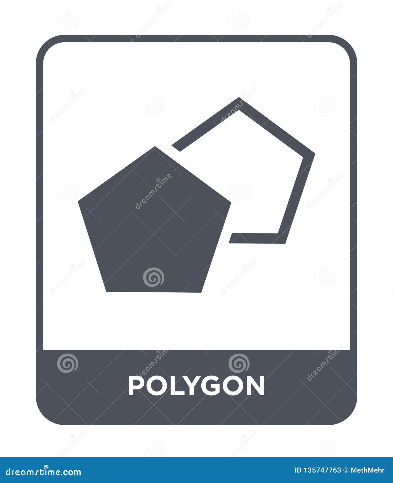 Polygon Icon in Trendy Design Style. Polygon Icon Isolated on White ...