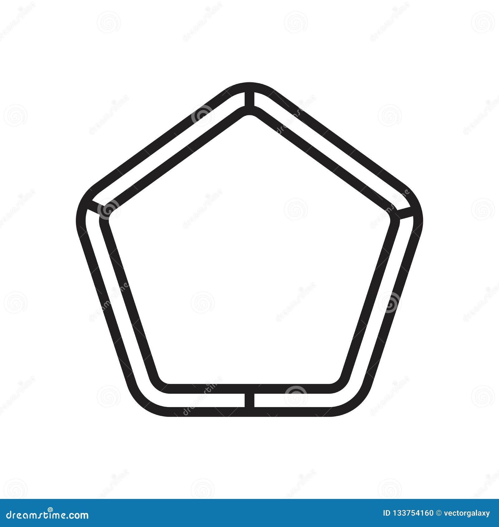 Polygon Icon Vector Sign and Symbol Isolated on White Background ...