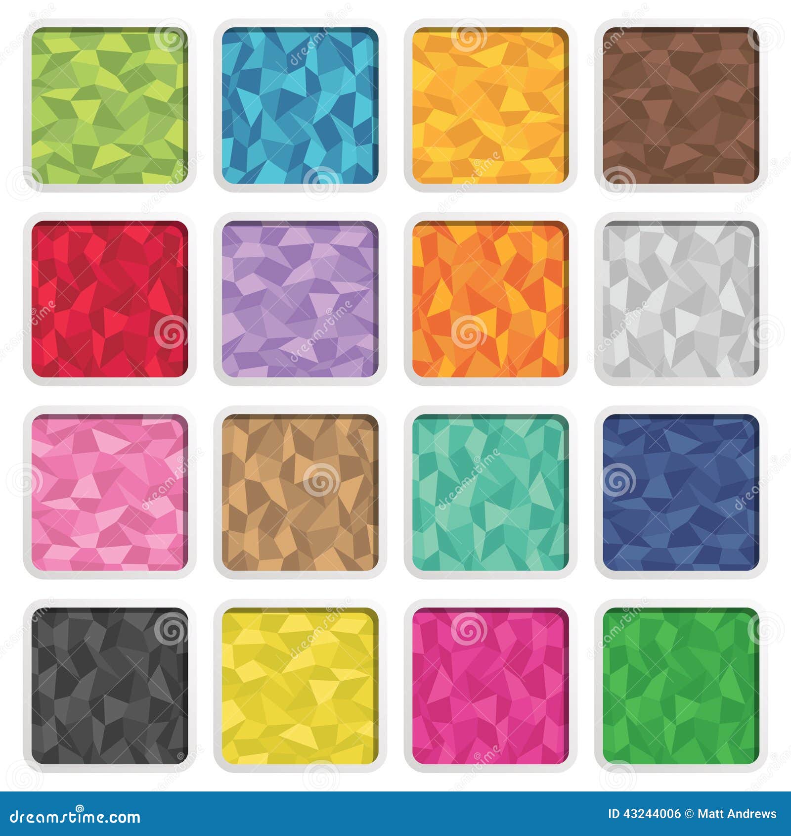 Polygon icons stock vector. Illustration of blank, object - 43244006