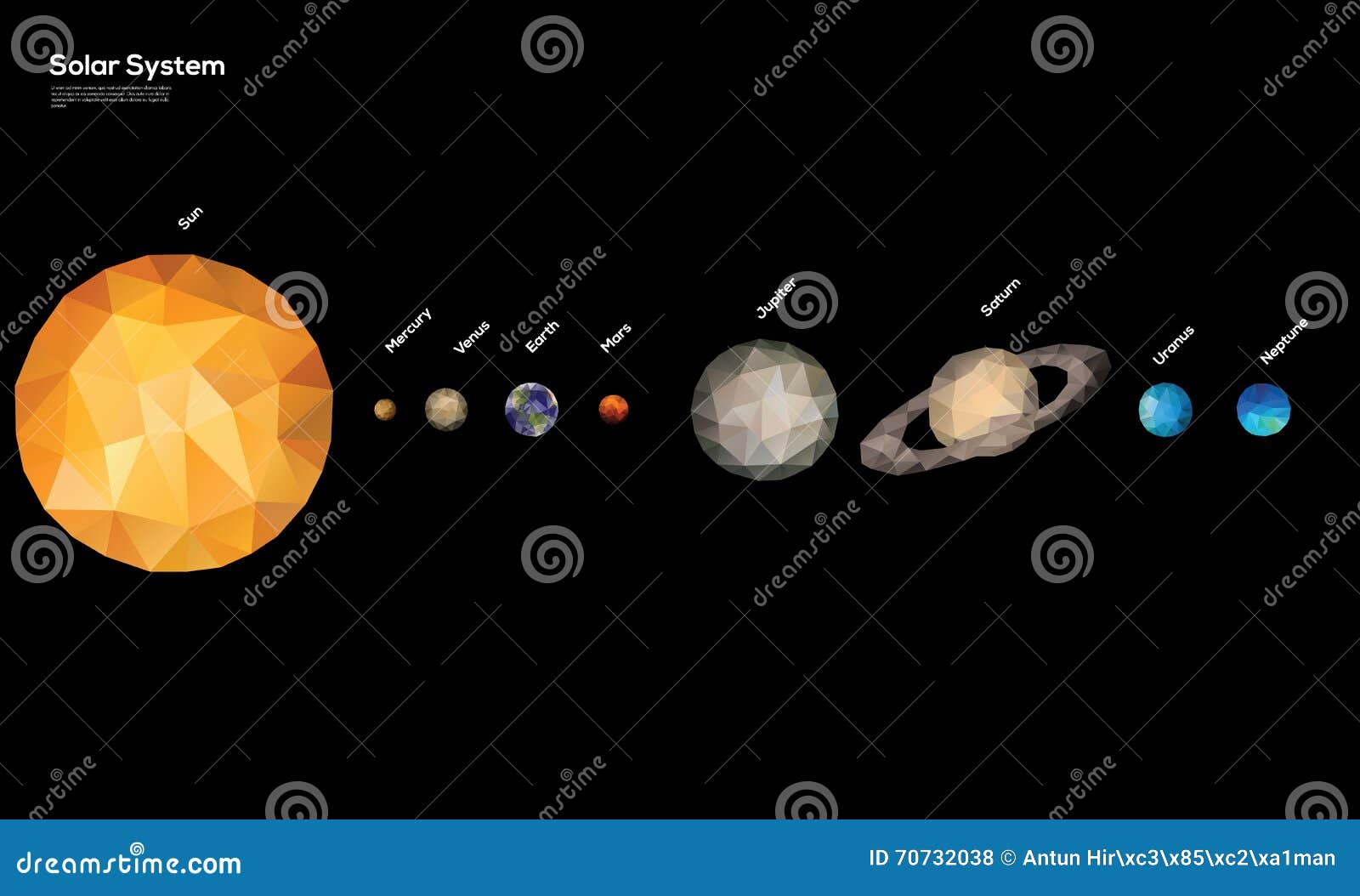 Polygon Illustration of the Planets Stock Vector - Illustration of ...