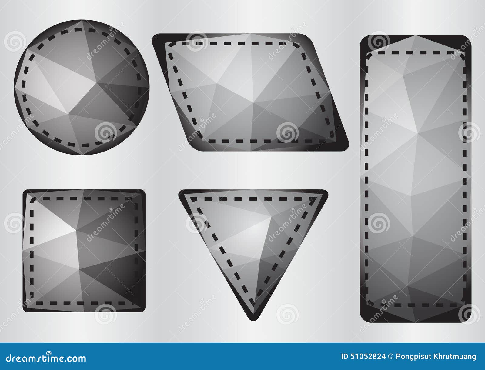 Polygon label stock vector. Illustration of rectangle - 51052824