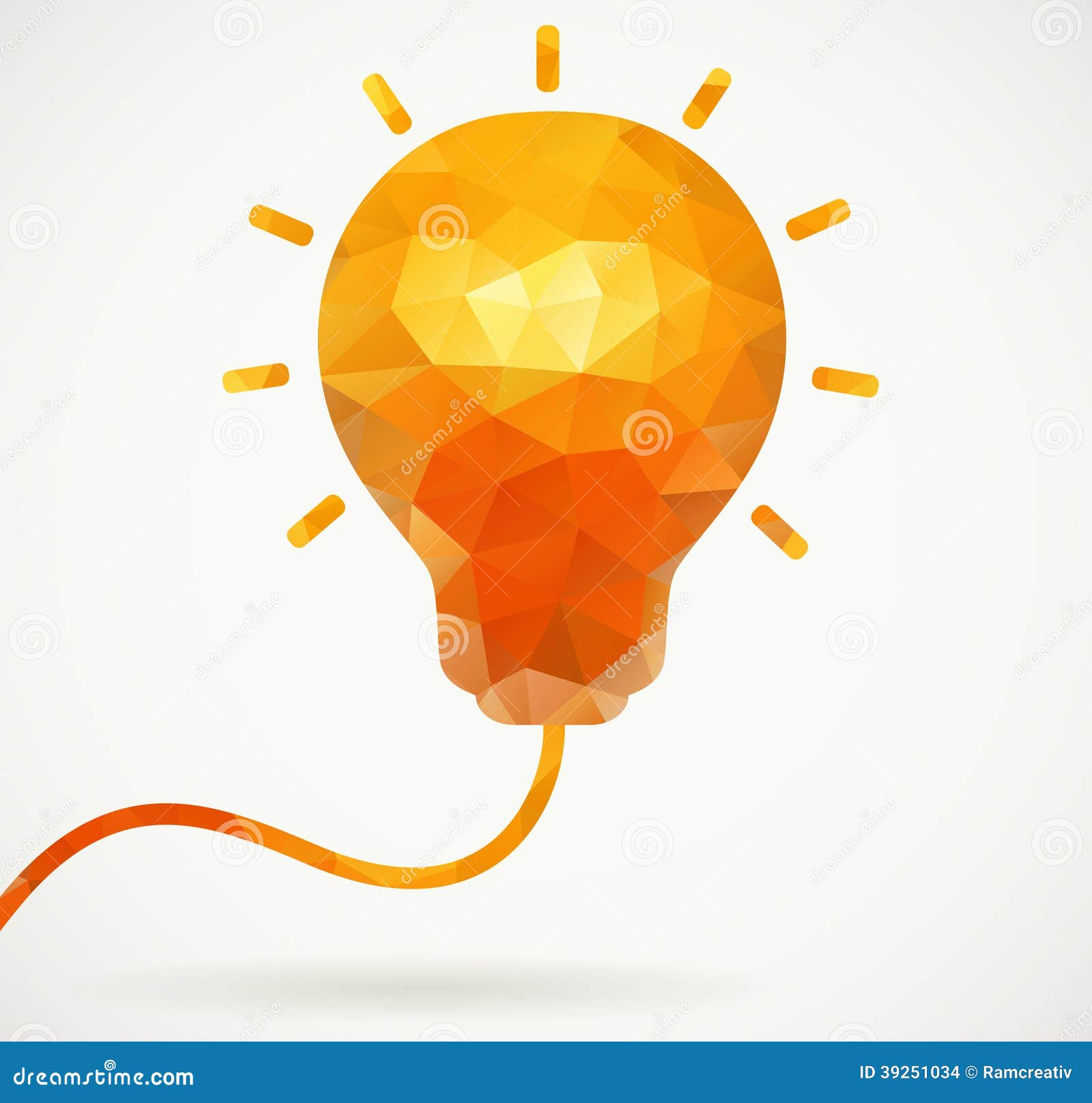 Polygon Light Bulb, Business Motivation Stock Vector - Illustration of ...