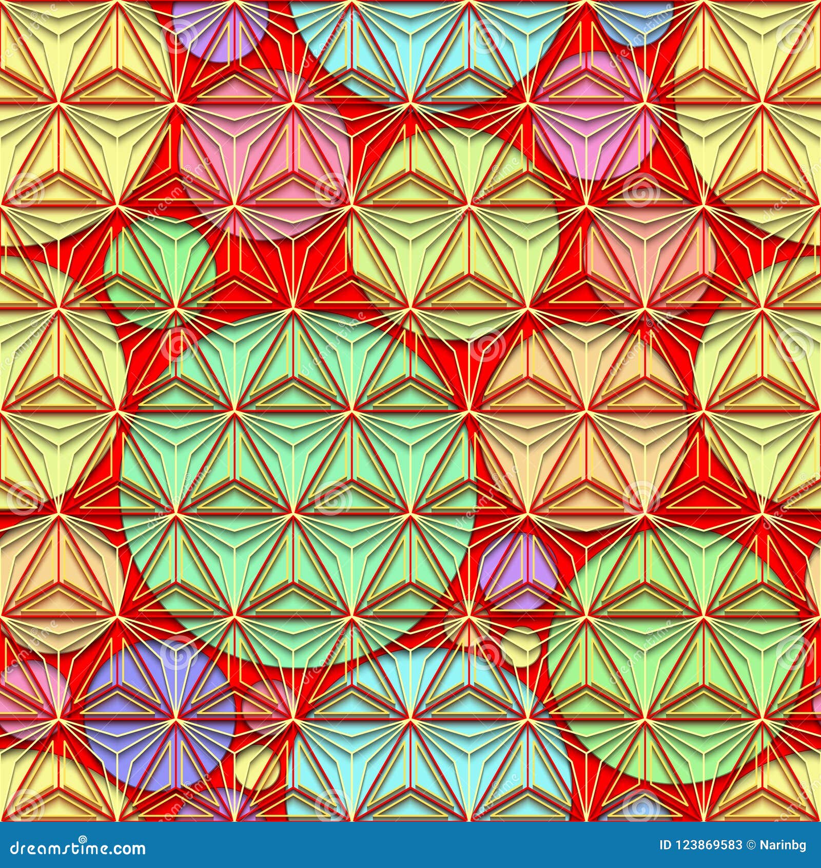 Polygon Line and Seamless Background. Stock Vector - Illustration of ...