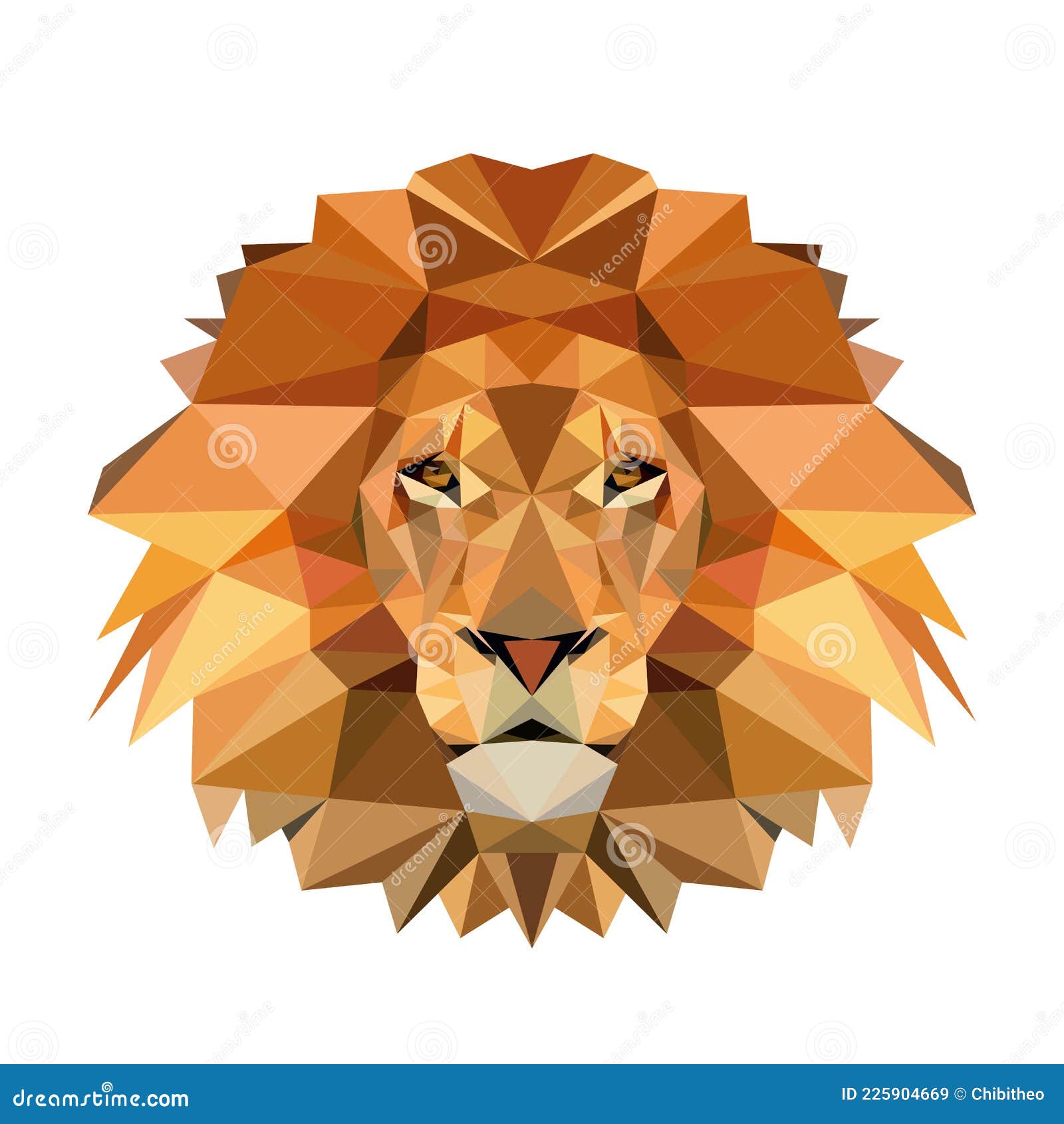 Polygon Lion Art Image, for 3d Logos and Icons Stock Vector ...