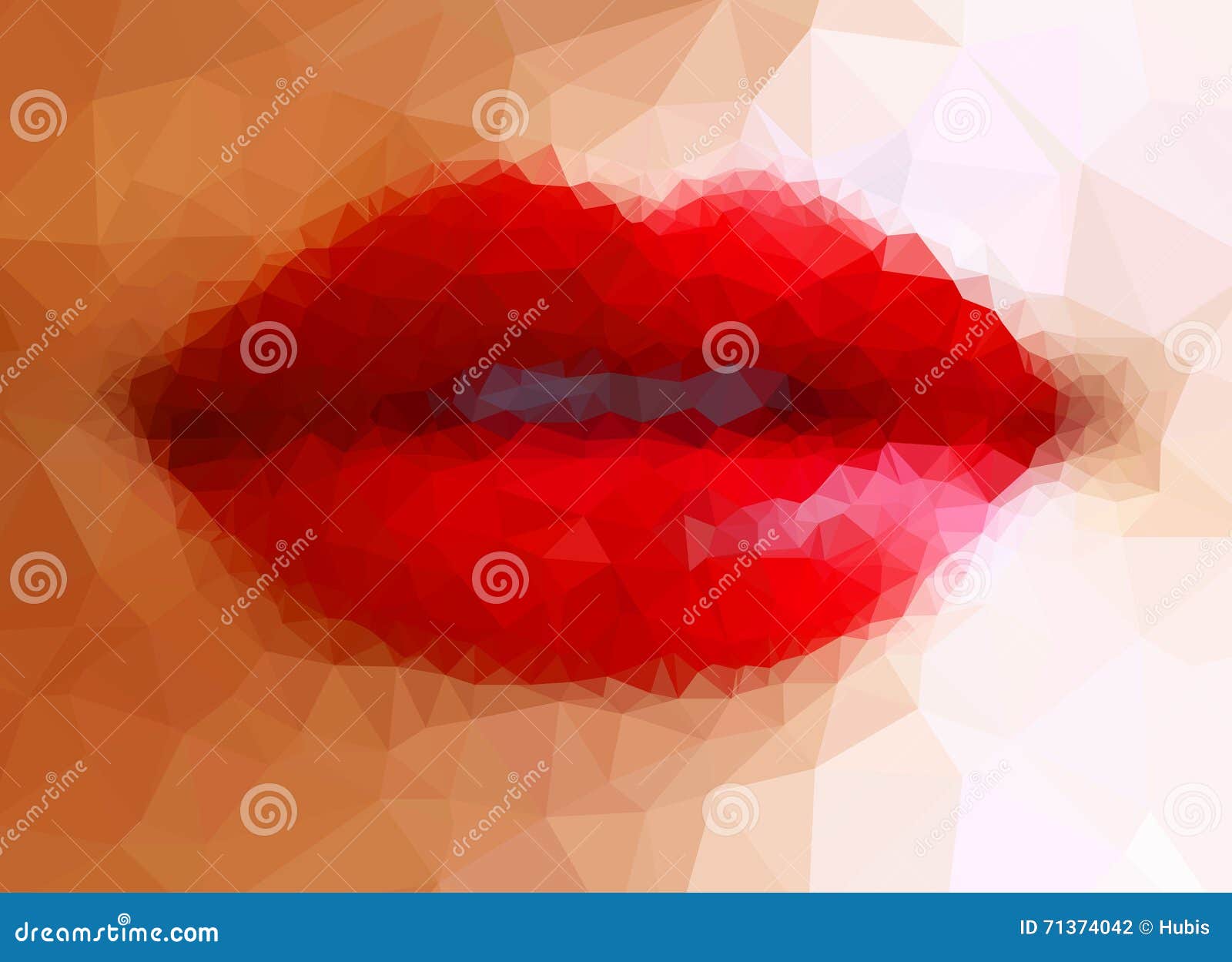Polygon lips illustration stock vector. Illustration of lips - 71374042